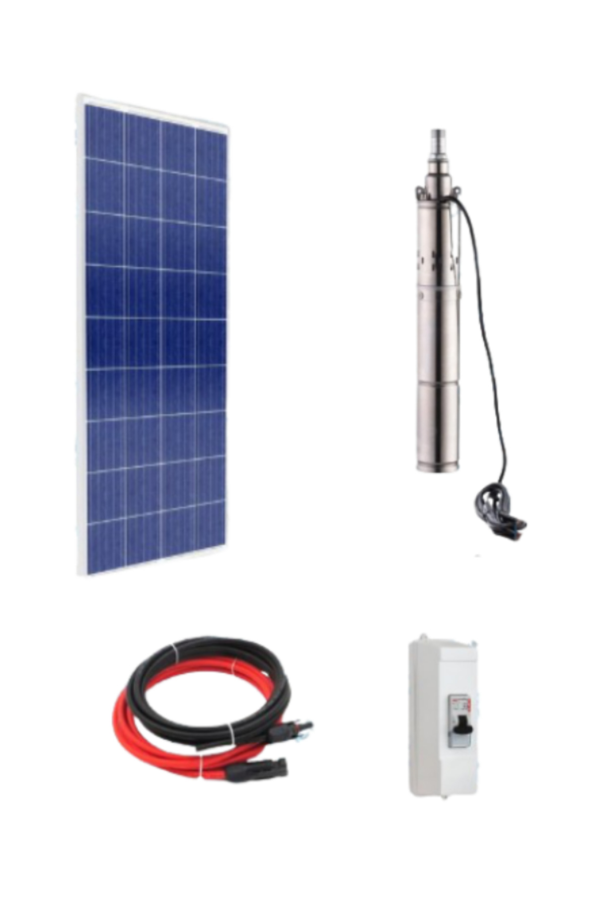 Entech Enerji 170 W Watt Güneş Enerjili Solar Dc Dalgıç Pompa Hazır Set ...
