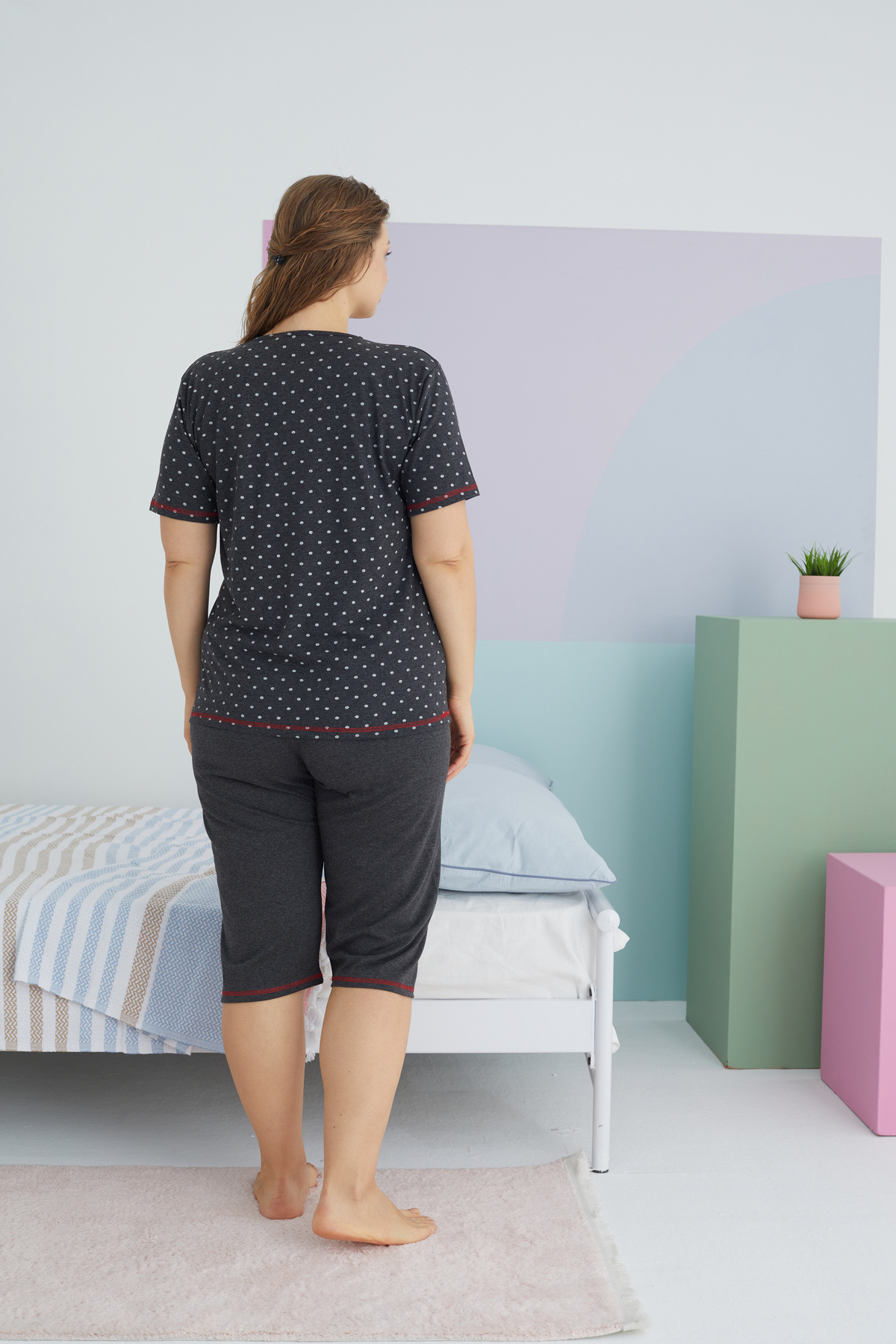 Siyah İnci Nagy méretű antracit ívelt nagyméretű Capri készlet - Trendyol