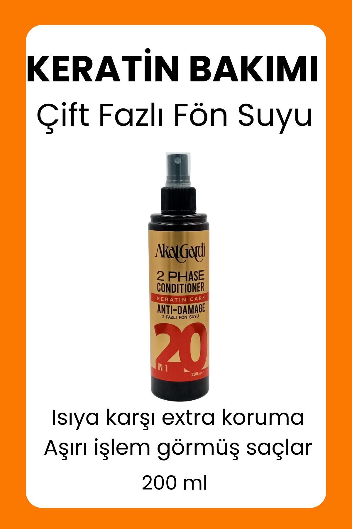 Akat Gardi 2 Fazlı Fön Suyu Keratin Bakımı 200 ML Fiyatı, Yorumları ...