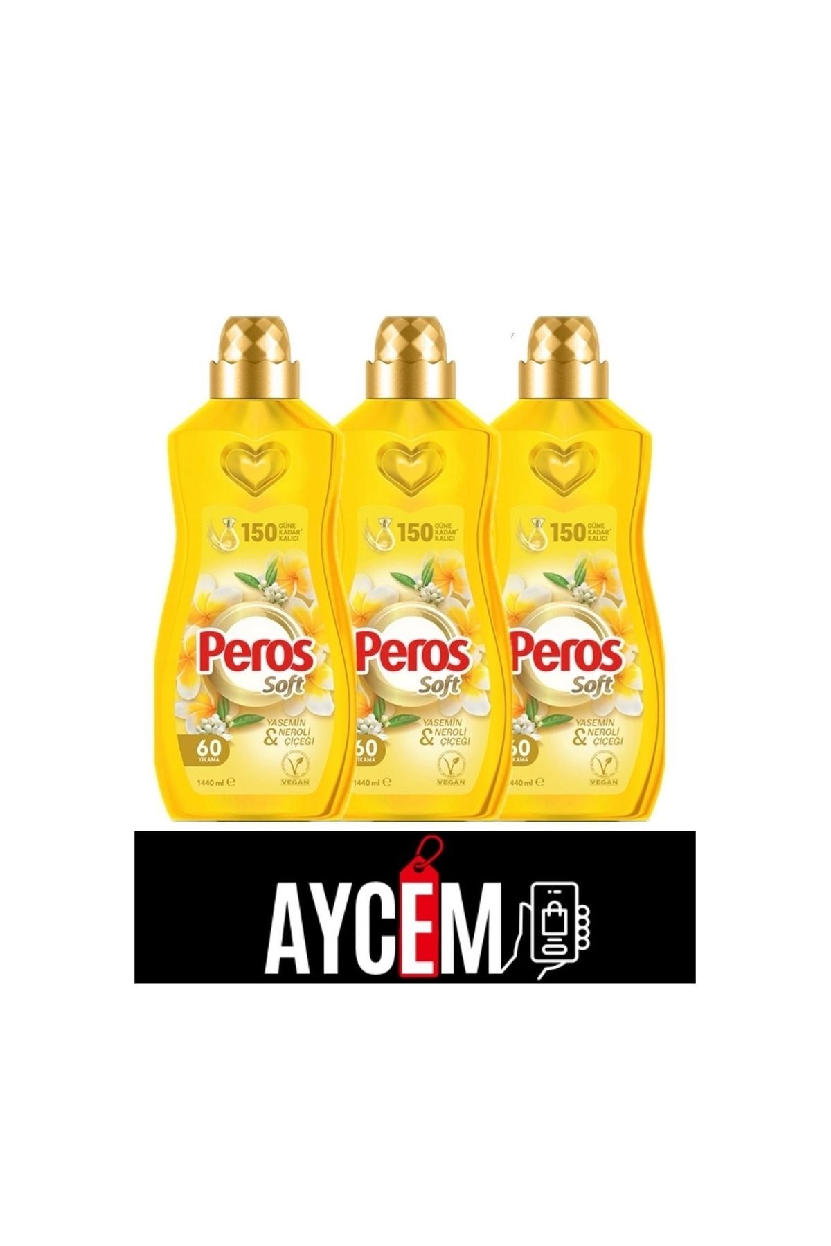 Peros Konsantre Yumuşatıcı Yasemin Ve Neroli Çiçeği Vegan 1440 ml X 3 ...