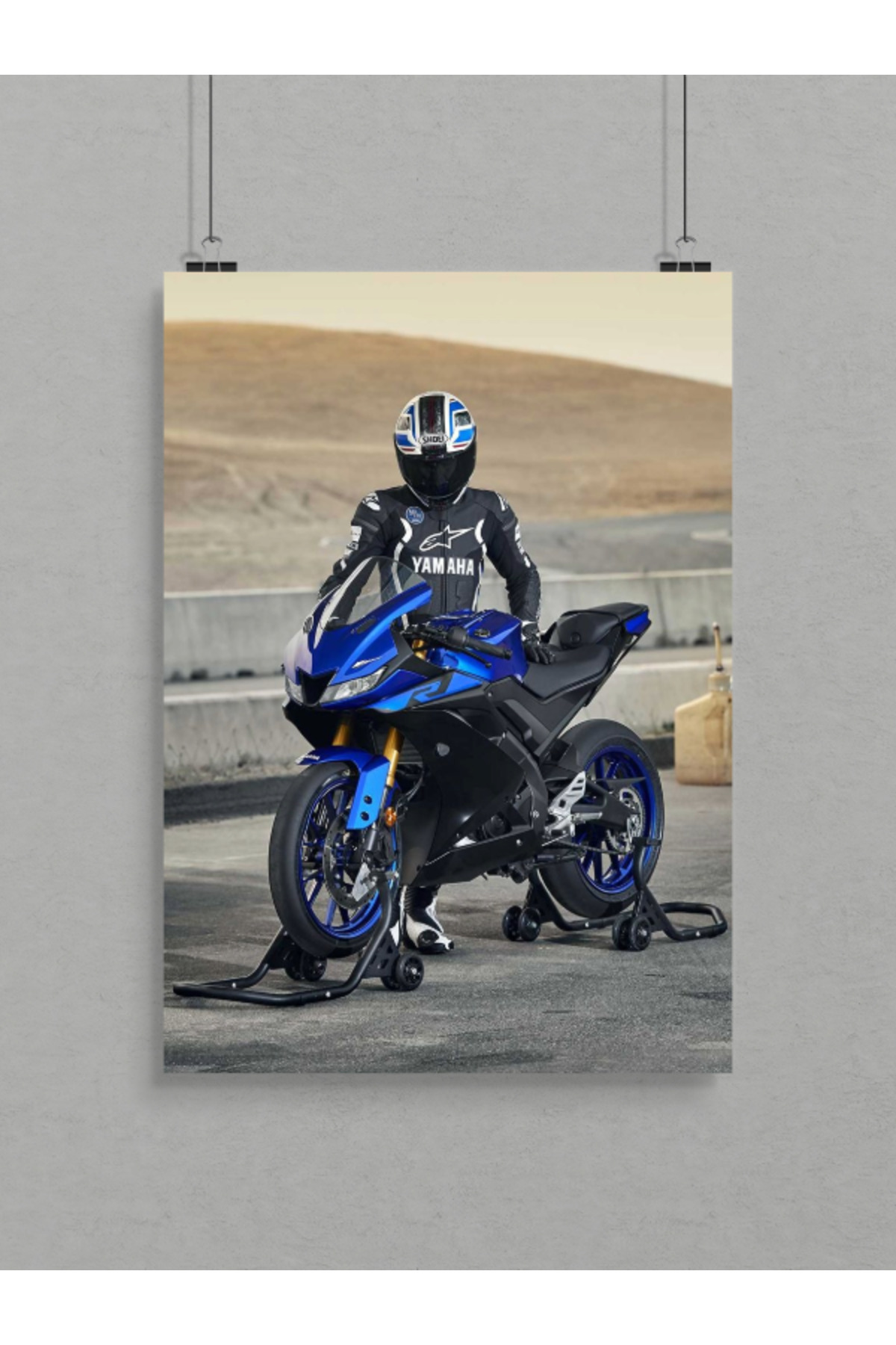 Alptiva Yamaha YZF-R125 Motor Poster - Motosiklet Poster - Parlak ...