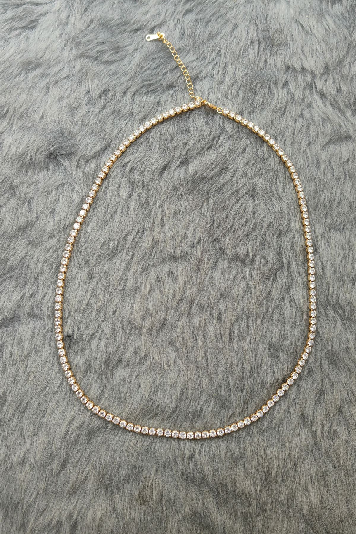 Chavin Gold Kap. 3mm. Su Yolu Taşlı Kolye Zincir Ek18sr-3 Fiyatı ...