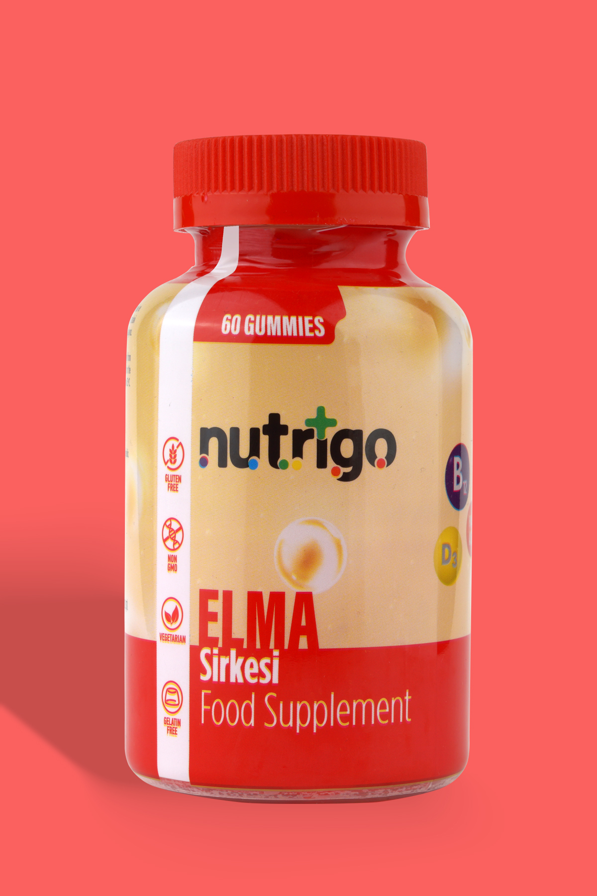 nutrigo Gummy Elma Sirkesi Sakızlı Vitamin -60Adet- B12 Vitamini ...