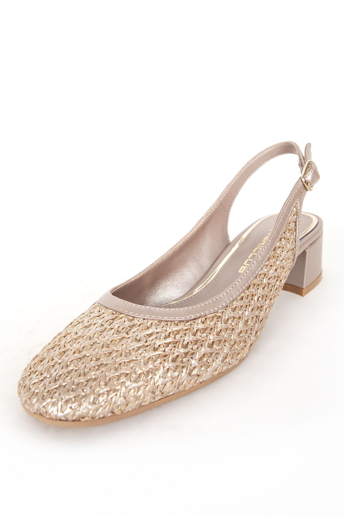 Dericlub Straw Square Toe Women's Shoes - Open Back, Chunky Heel916128 ...