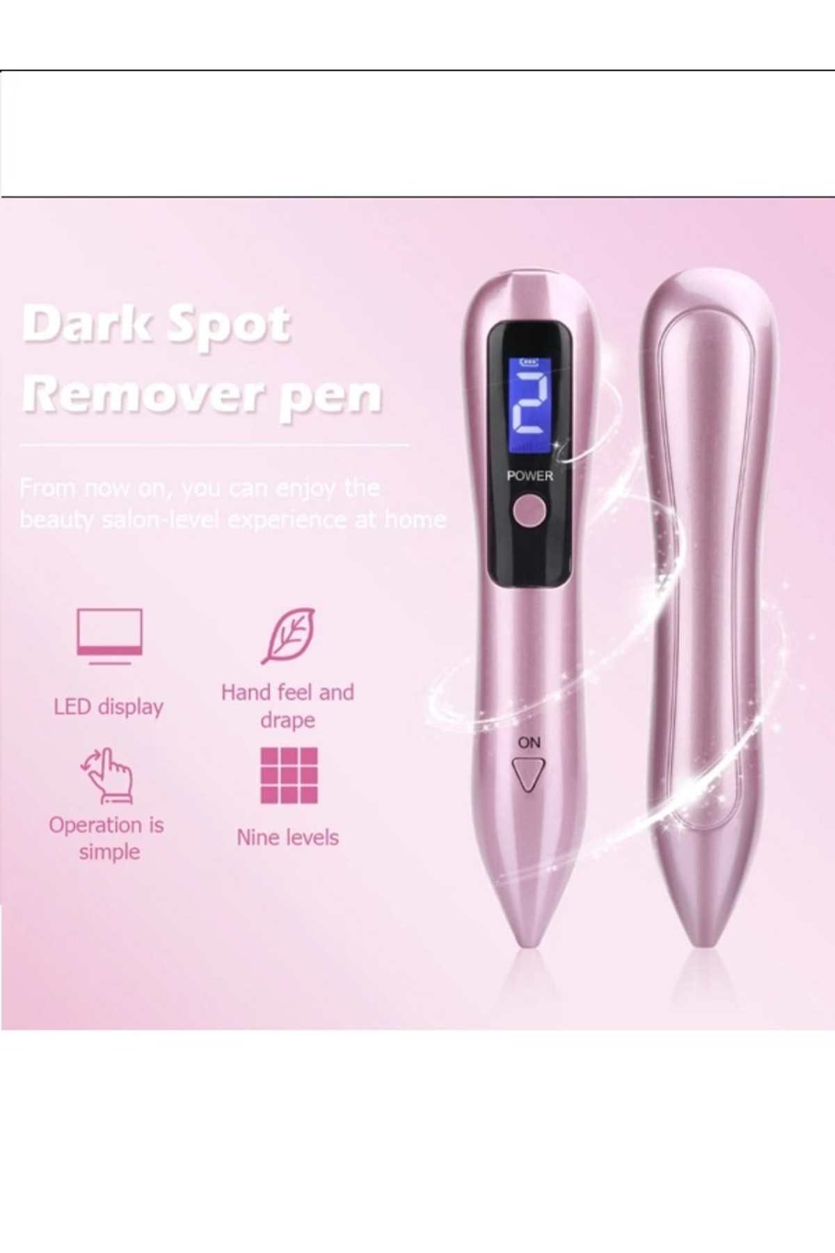DİZAYNSHOP YENİ MODEL Plazma Pen (Rose gold ) pembe Plexr Profesyonel Cilt Bakım Cihazı Led ...