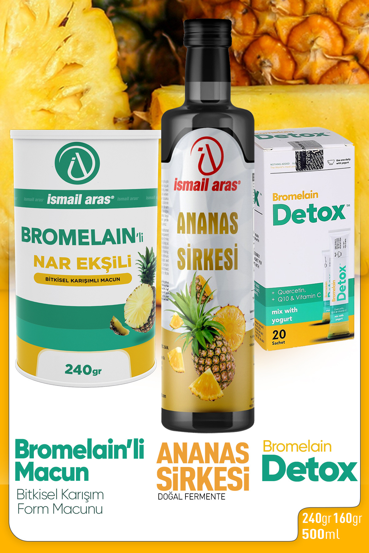 İsmail Aras Bromelain Detox 3'lü Set Fiyatı, Yorumları - Trendyol