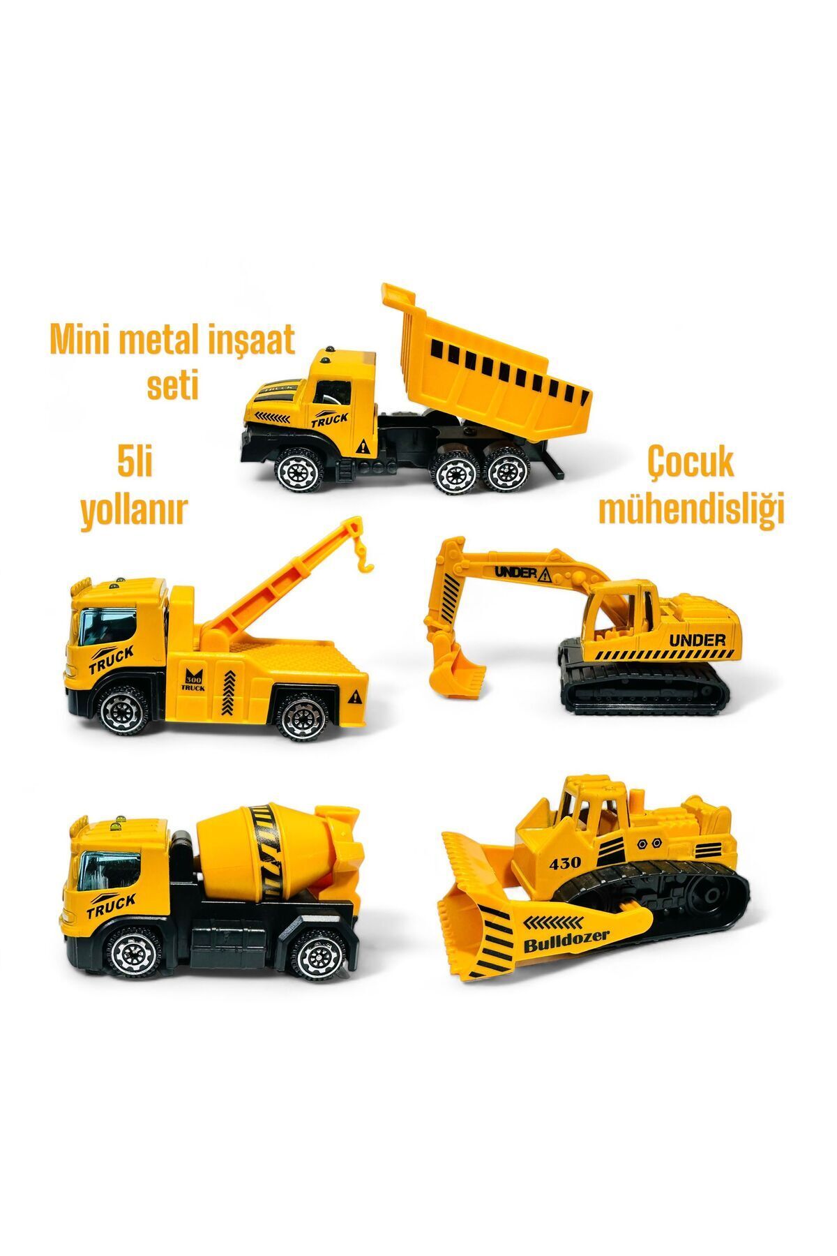 tmtoysandmore inşaat araçları metal mini çekici buldozer beton mikseri ...