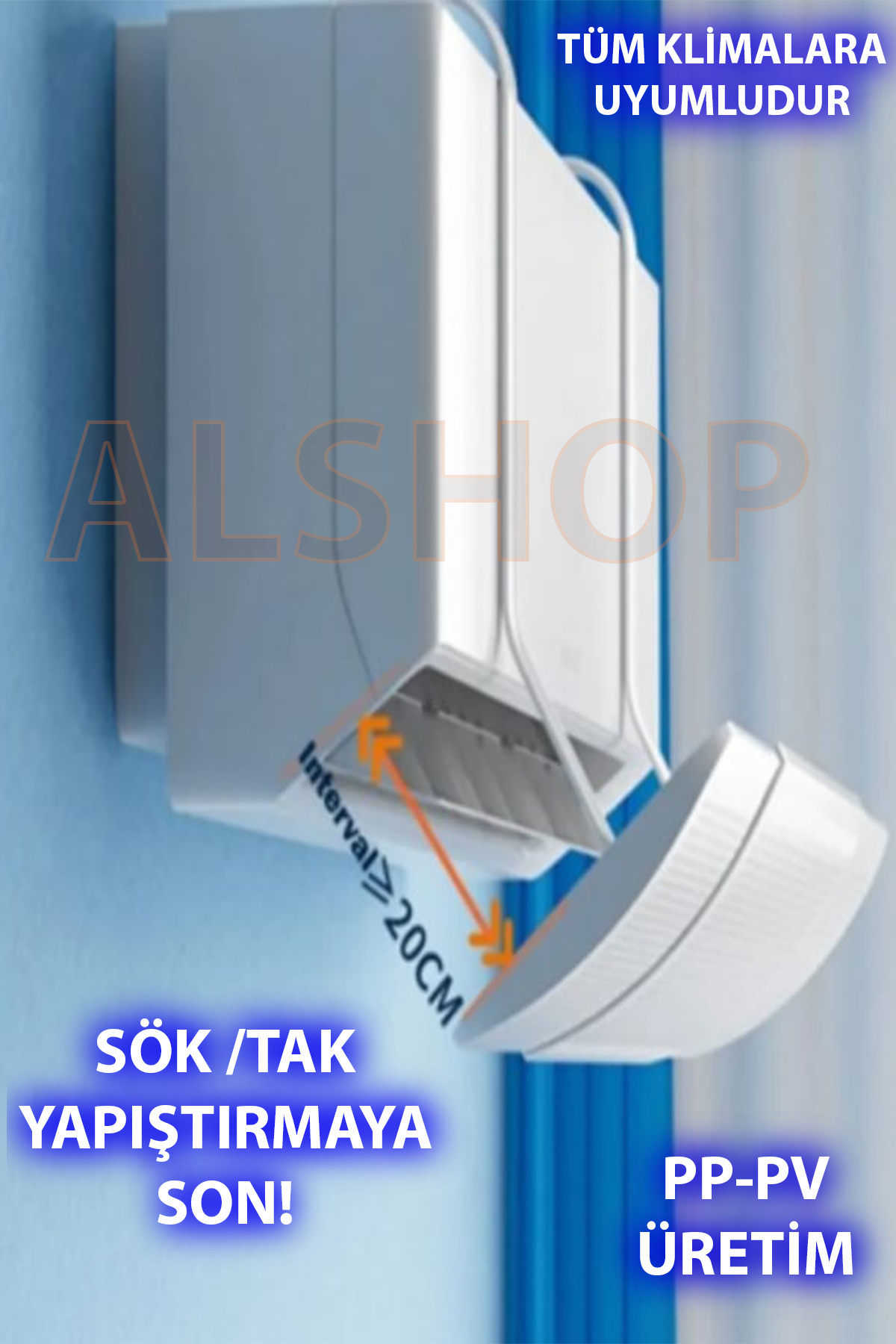 ALSHOP Ayarlanabilir Split Tipi Klima Hava Yönlendirici Klima Siperliği ...