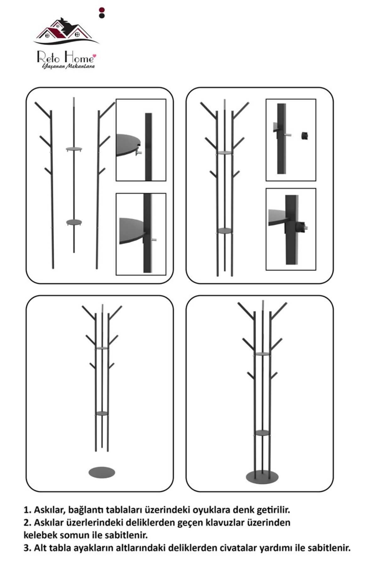 Retodesign RETODESİGN 9 ASKILI METAL ELBİSE ASKISI, PORTMANTO ASKISI ...