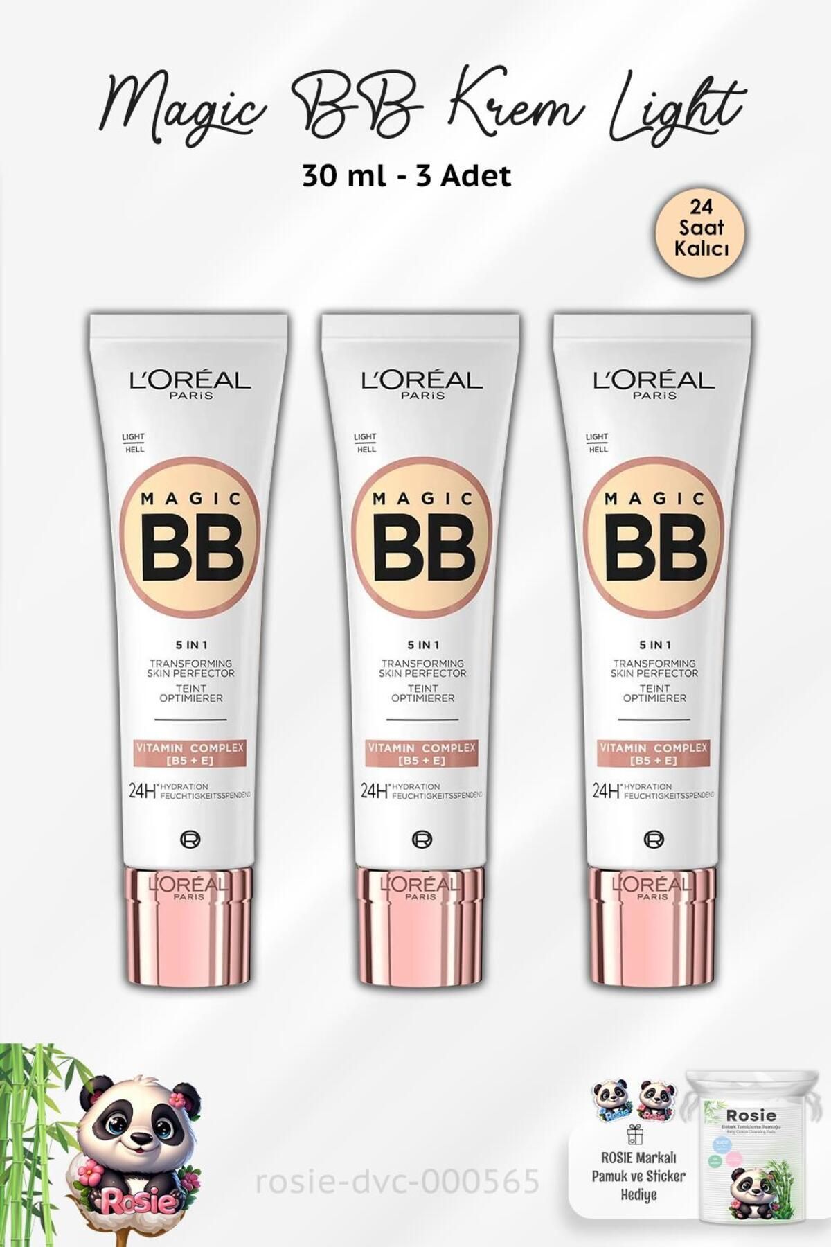 L'Oreal Paris 3 Adet Loreal Paris Magic BB Krem 24H Light 30 ml ve ...