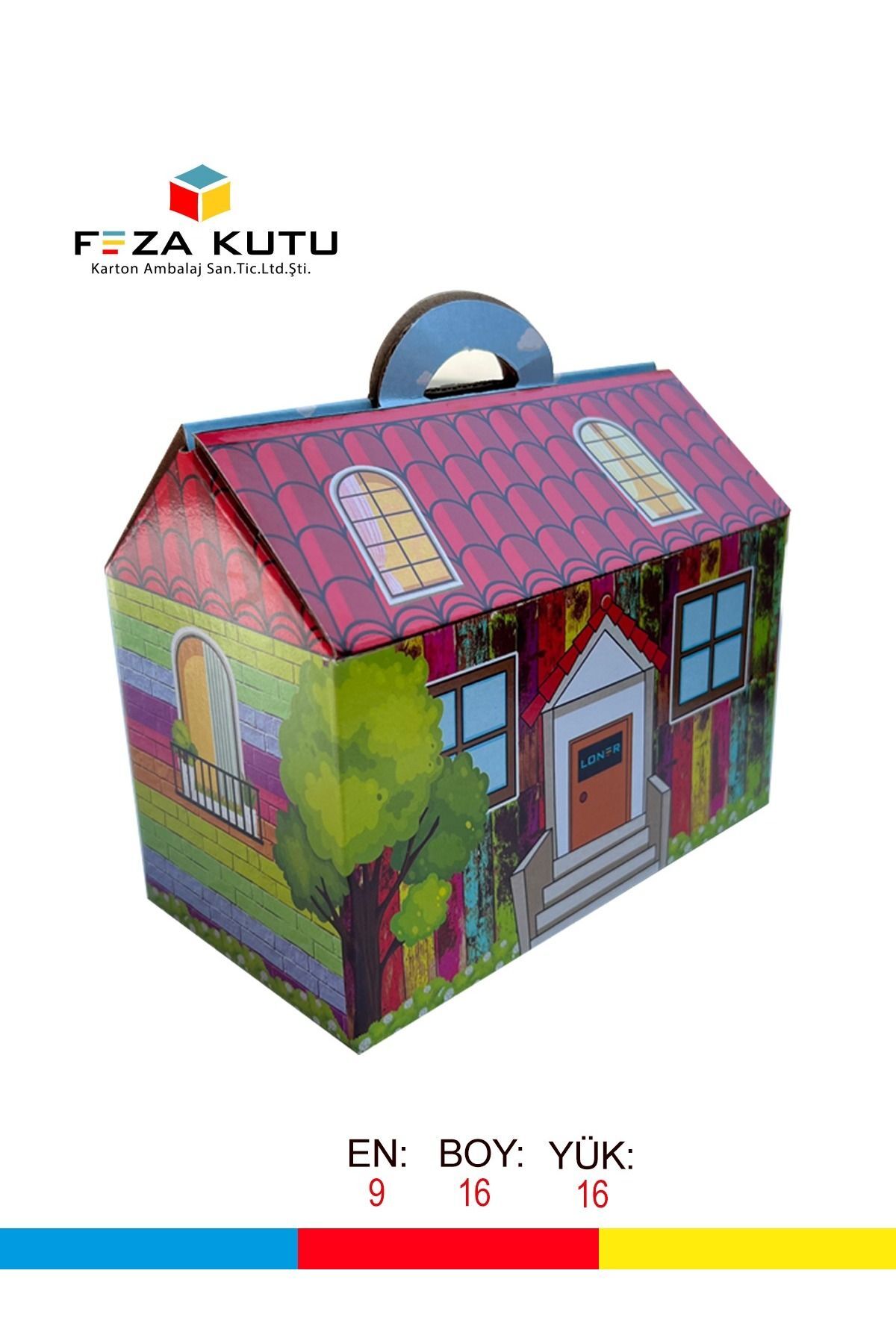 Feza Kutu Ev Kutusu 2'li Cupcake Kutusu Karton Kutu Pasta Kutusu Ev Seperatörlü 9x16x16 (10 ADET ...