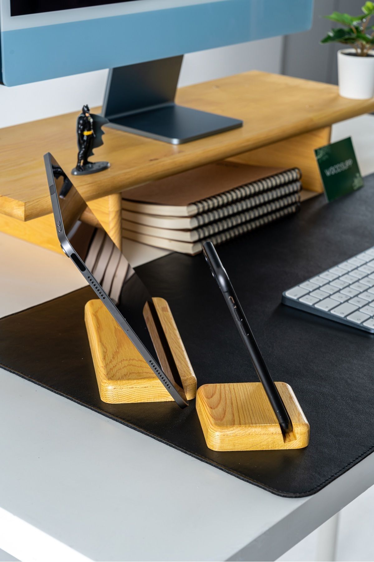 Woodsuppco Tablet Tutucu, Ahşap Tablet Standı, Masaüstü Ahşap Tablet ...