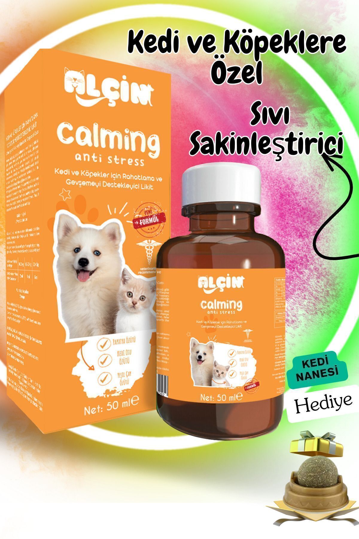 ALÇİN Calming Anti Stress Kedi ve Köpekler için Sıvı Sakinleştirici ...