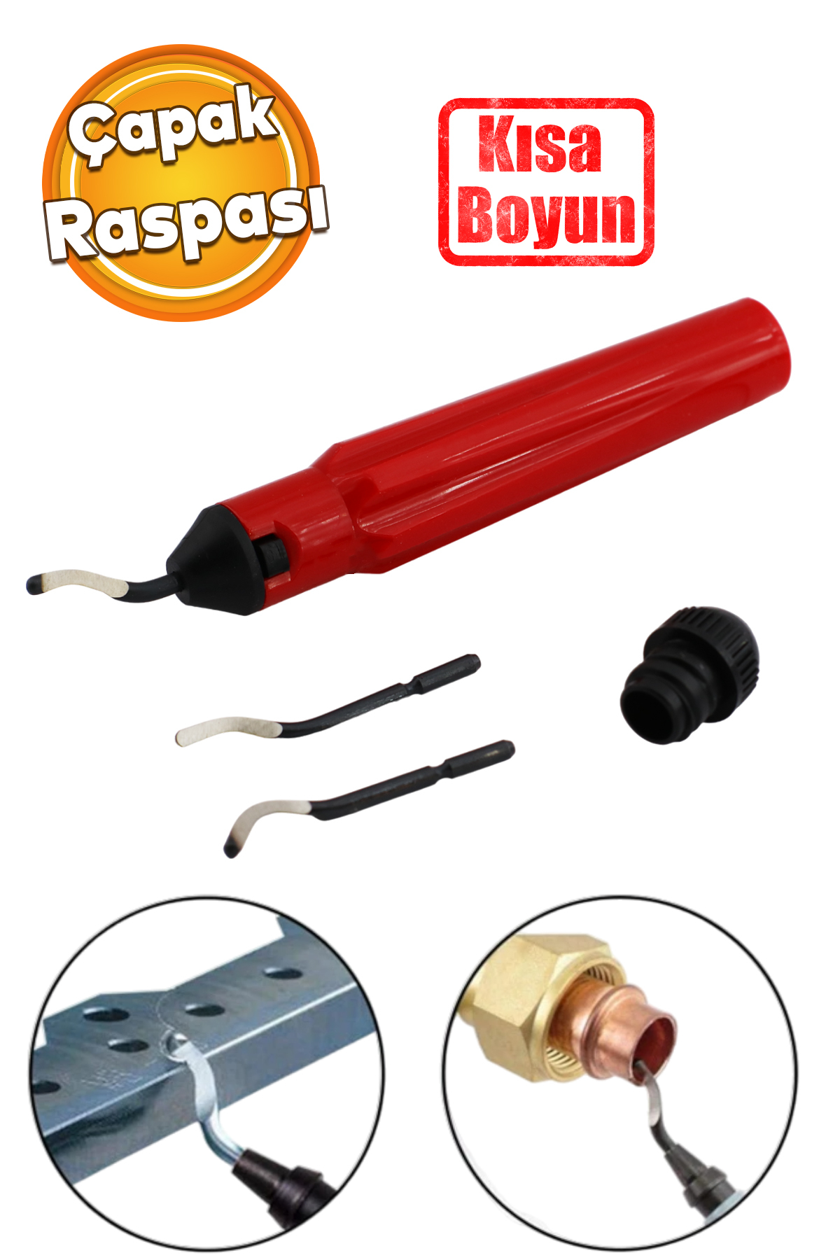 Badem10 Kısa Saplı Çapak Alma Raspa Raspası Bıçağı Metal Kenar Parça ...