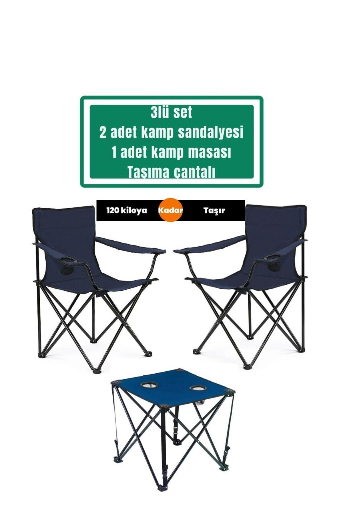 SUNRAYS 2 ADET KAMP SANDALYESİ 1 ADET KAMP MASASI & KAMP SETİ Fiyatı ...