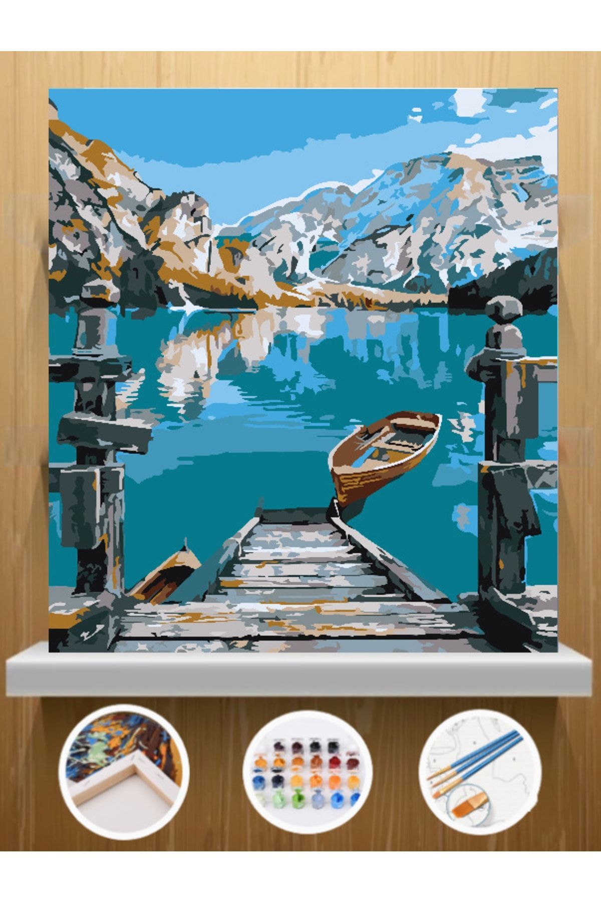 CNS HOBBY TUVAL Sayılarla Boyama Hobi Seti 30x40 Cm Çerçeveli Tuval ...