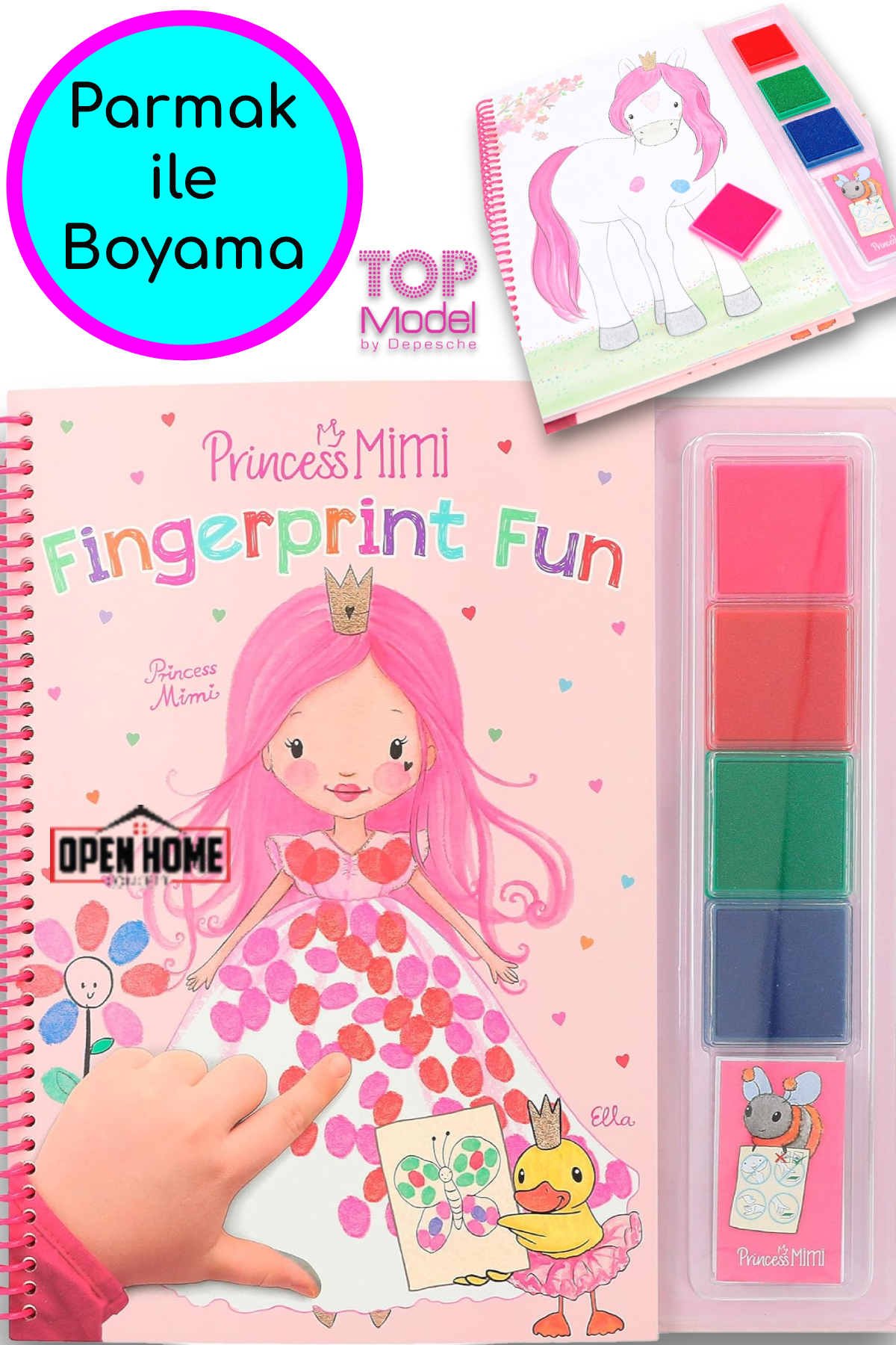Open Toys Top Model Princess Mimi Parmak Boyalı Boyama DefteriFiyatı ...