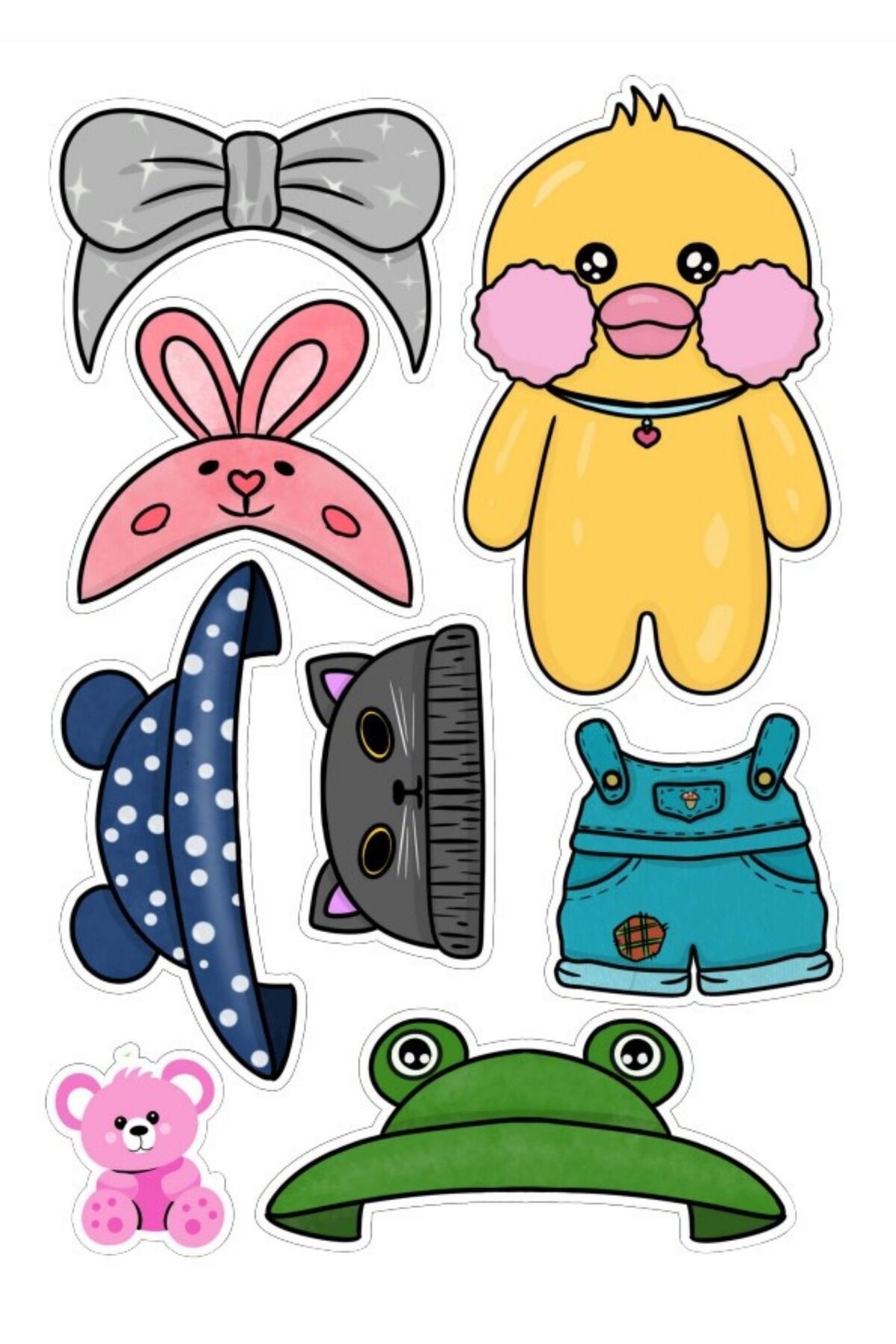 Enine Boyuna Eğitim Paper-Duck (Papır Dak) KES-YAPIŞTIR Aktivite Seti ...