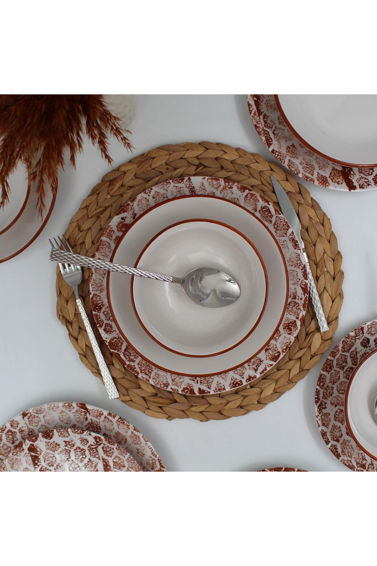 Arna Porselen Snake 16 Parça Yemek Takımı Karamel Fiyatı, Yorumları ...