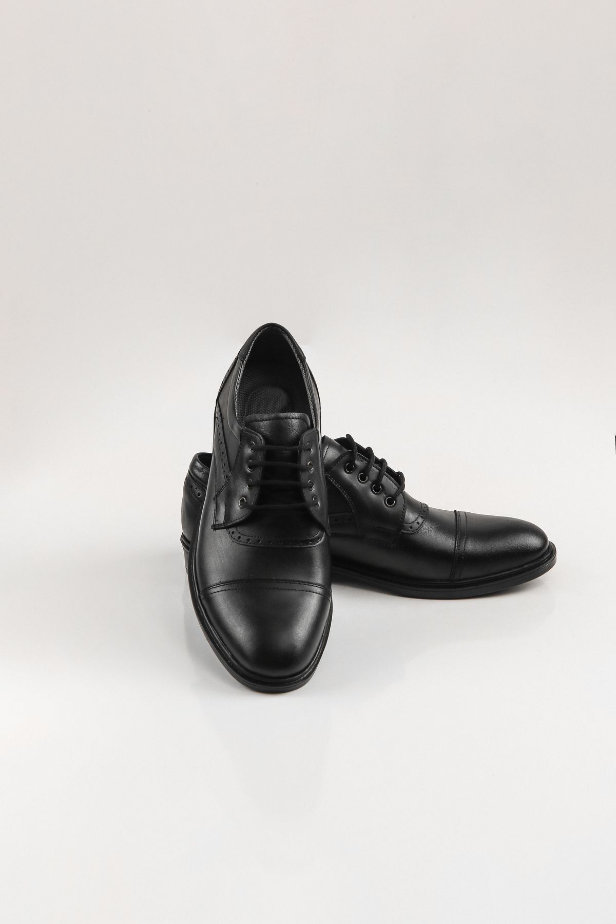 SVMSHOES Erkek Deri Siyah Kundura/Bağcıklı Siyah Şık Erkek Kundura ...