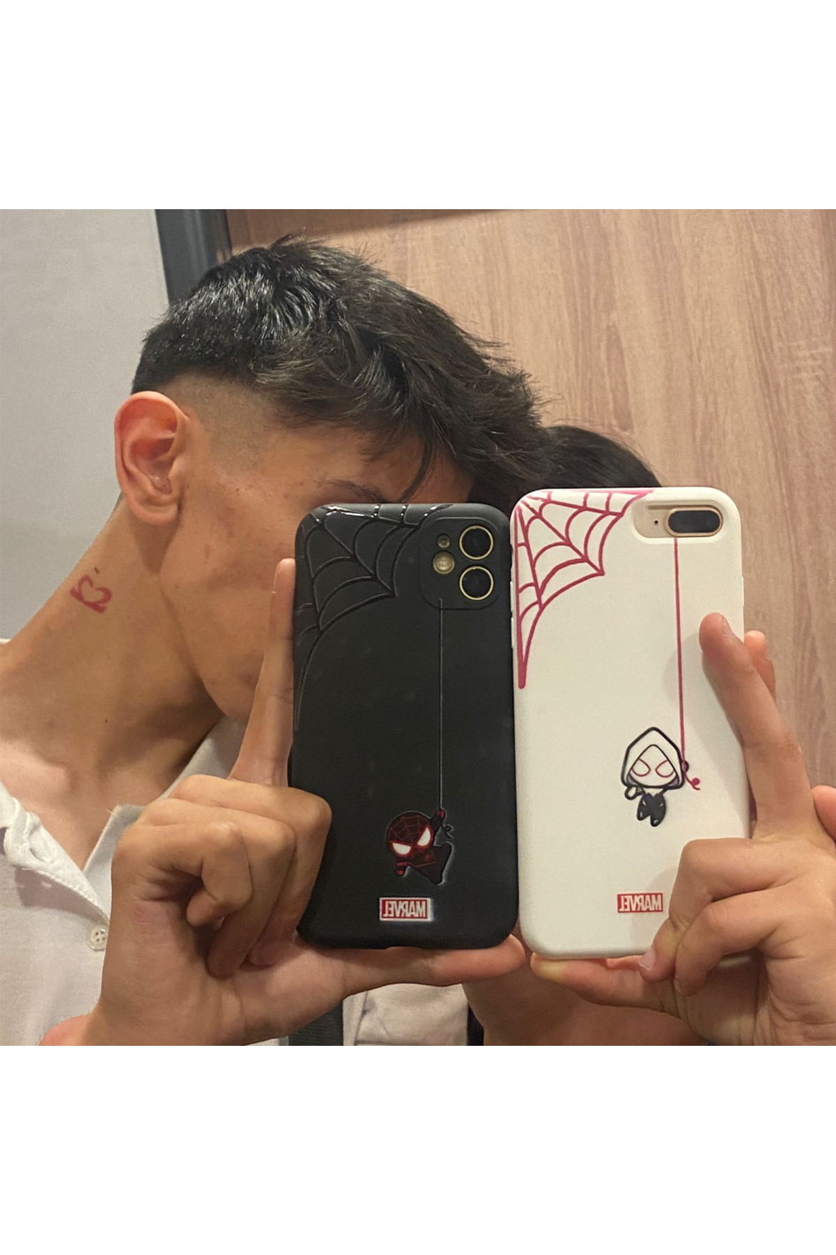 enfein Cane Case Birleşen Kalp Desenli Özel Tasarım Couple(Çift ...