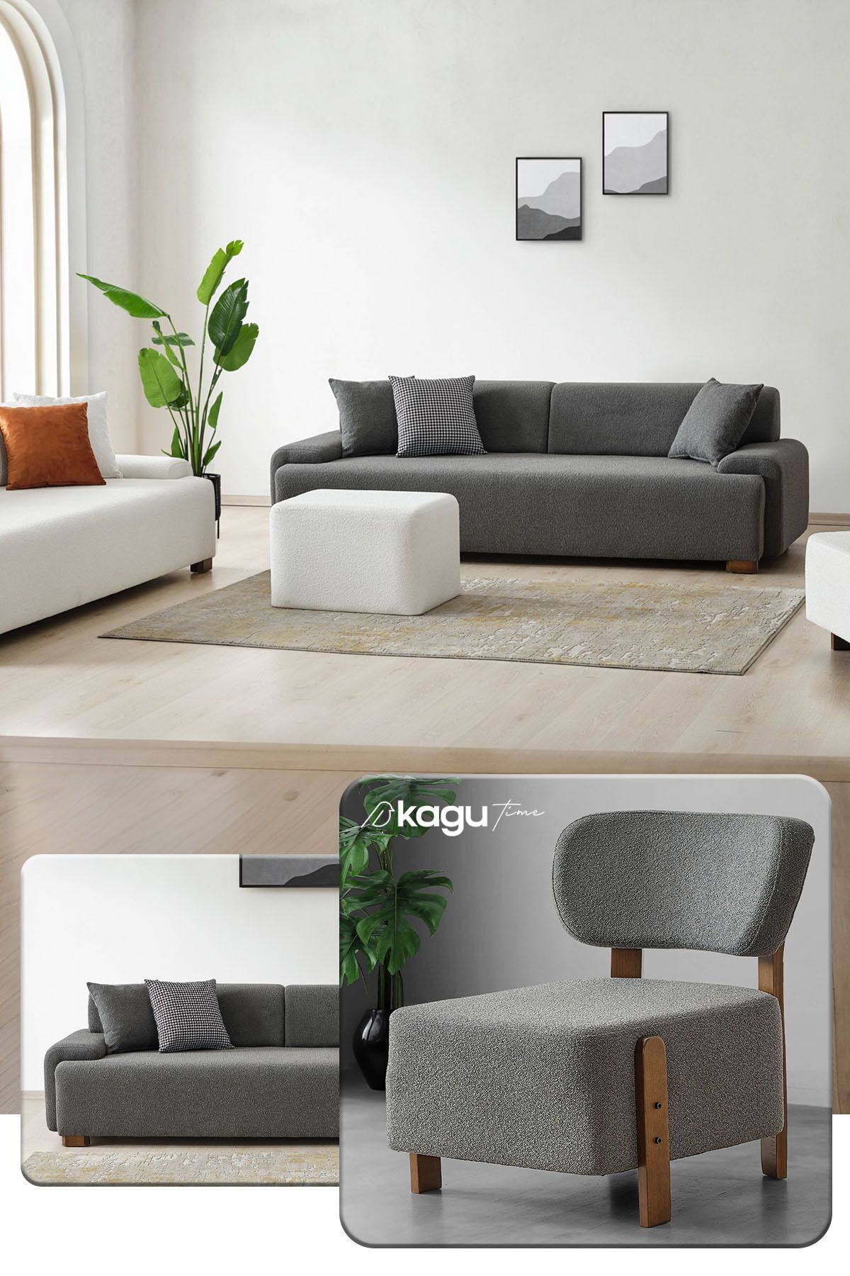 Kagu Time Teddy Sofa Koltuk Takımı Puflu 3 3 1 Fiyatı, Yorumları - Trendyol