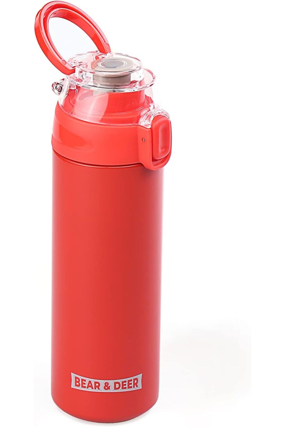 Genel Markalar Şeffaf Kapak Kırmızı Çelik Matara 450 ml - MT0033-01 ...