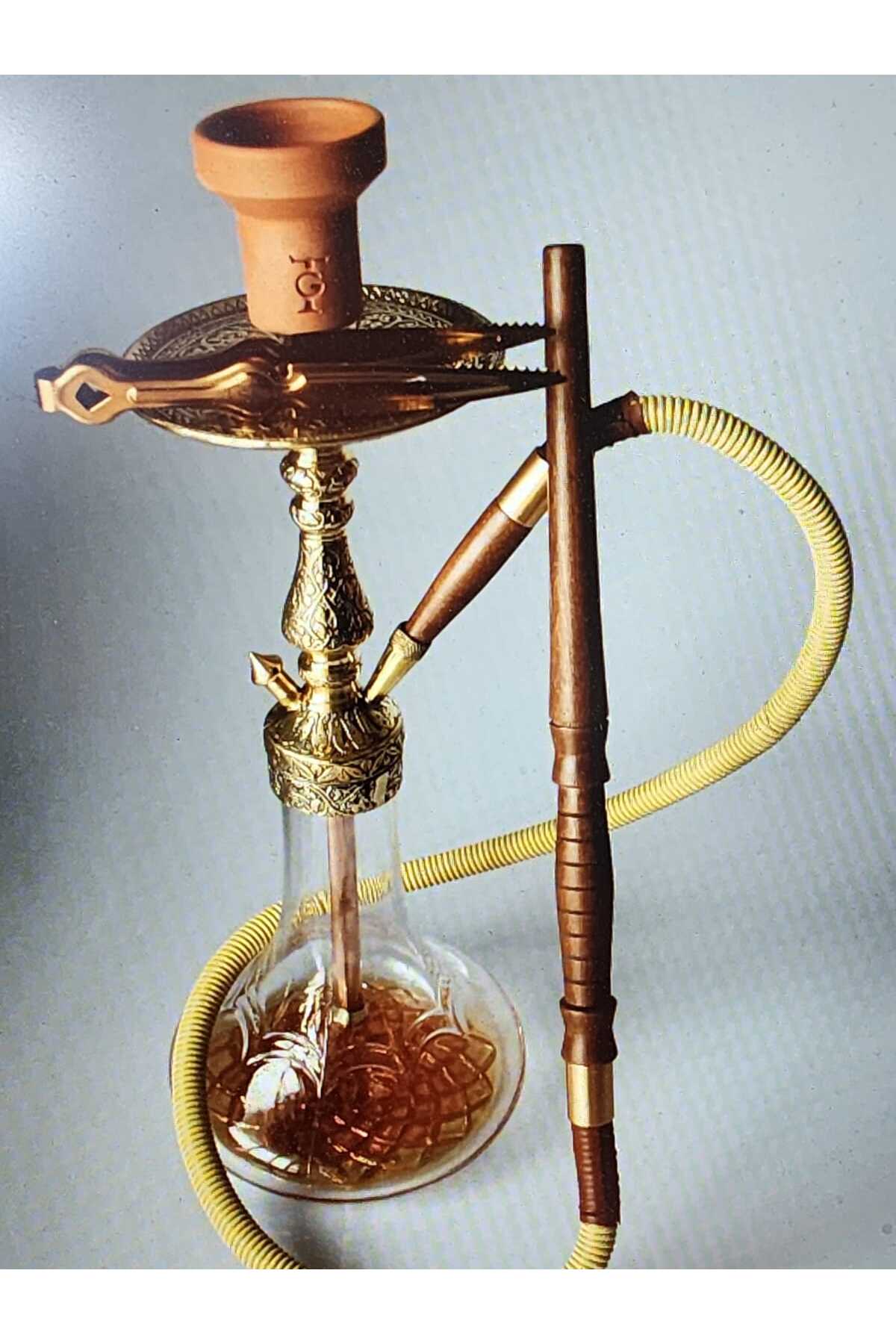 NARGİLEM Pirinç Nargile Takımı Büyük Boy Nargile Takımı Tam Set Pirinç ...