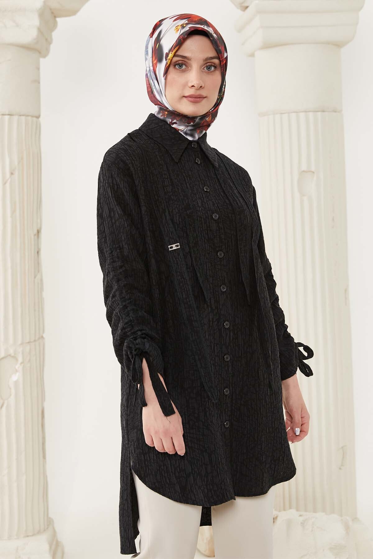 Setrms SİYAH Kolları Ayarlanabilir Dokulu Kumaş Tunik 2424000 Fiyatı ...