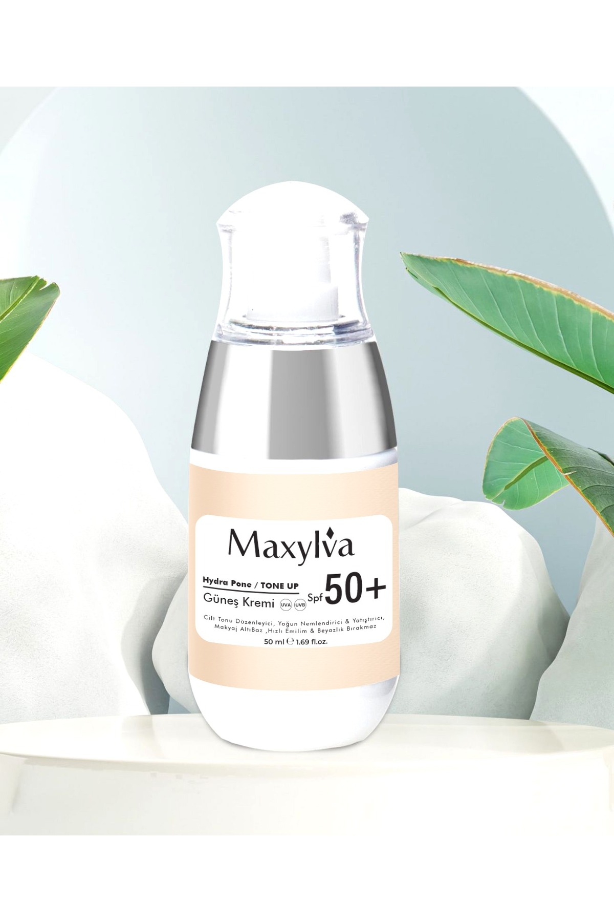 Maxylva Tone Up Aydınlatıcı Sıvı Yüz Güneş Kremi Yeni Nesil Güneş ...