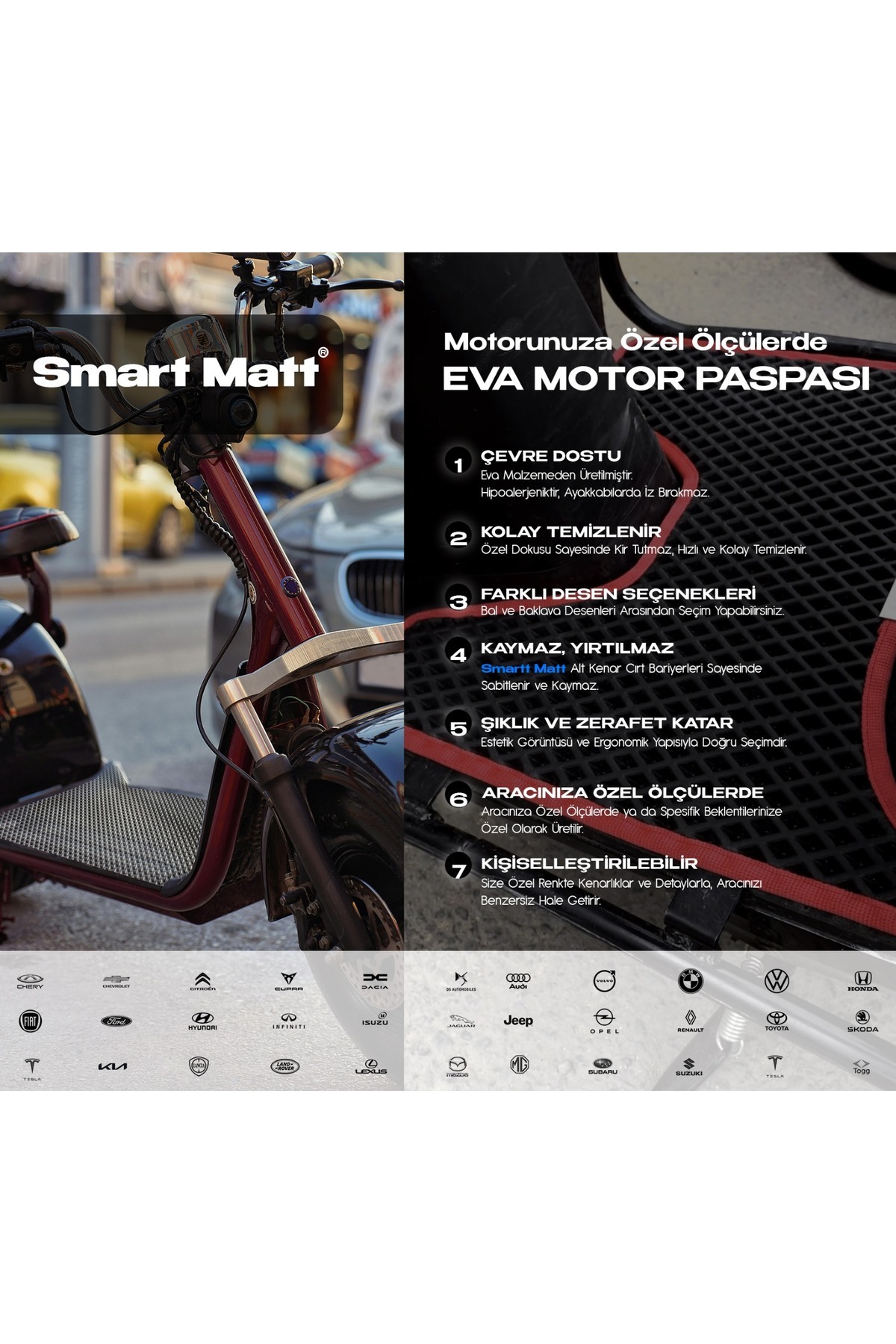 smart matt eşsiz stil akıllı detaylar Sym Jet 14 Uyumlu Motorsiklet PaspasıFiyatı, Yorumları ...