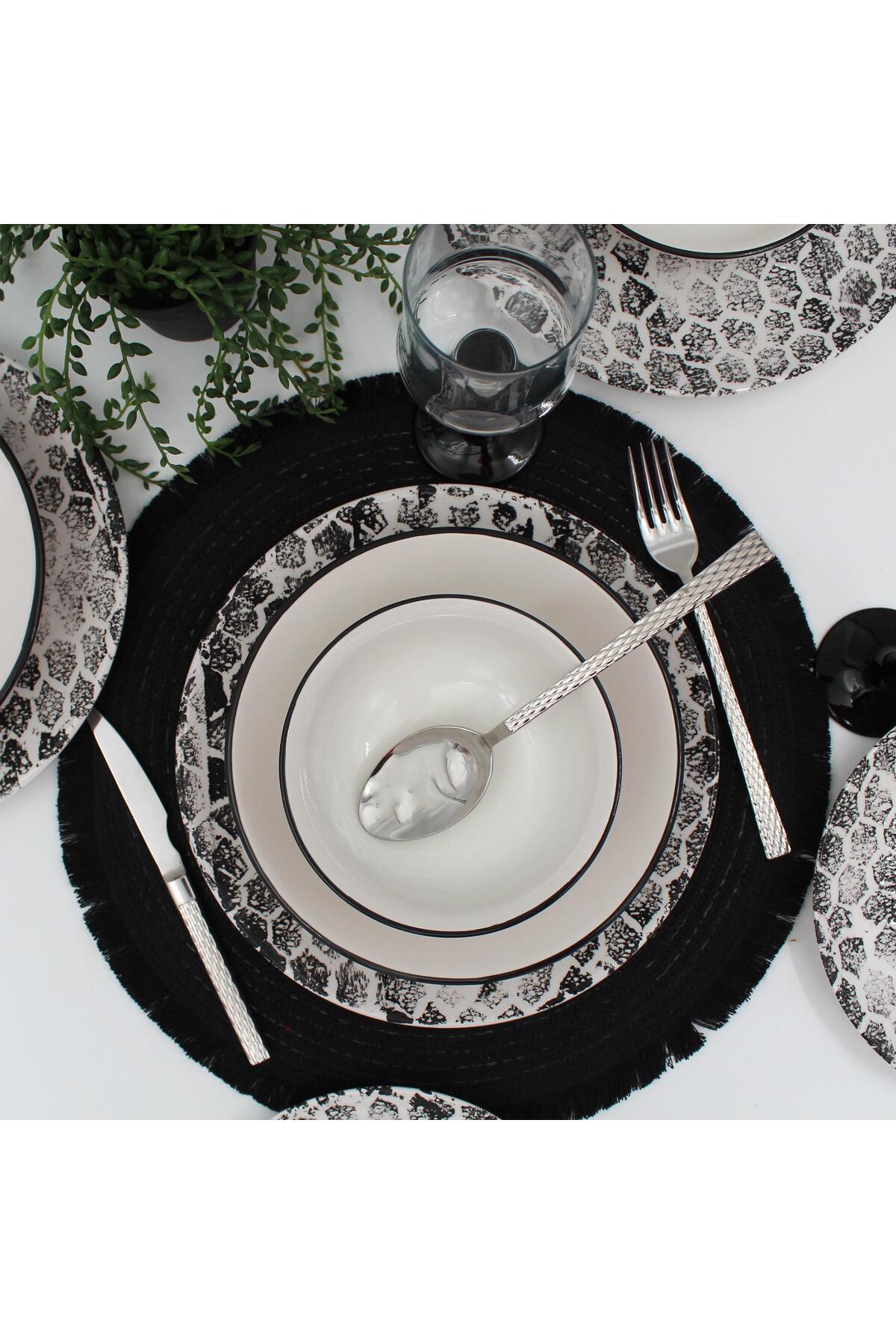 Arna Porselen Snake 16 Parça Yemek Takımı Siyah Fiyatı, Yorumları ...