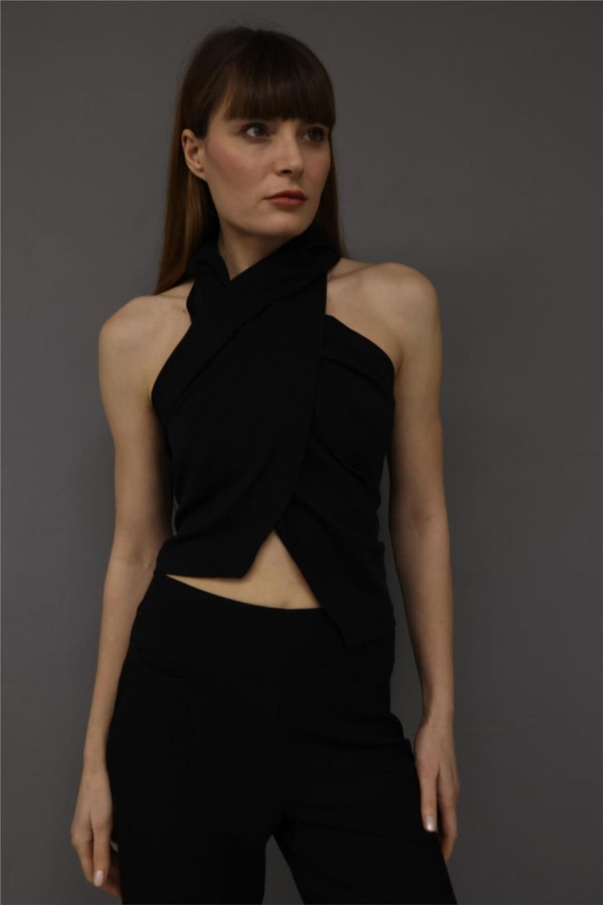 Lefon Kadın Wrap Arround Bluz Siyah - Fiyatı, Yorumları