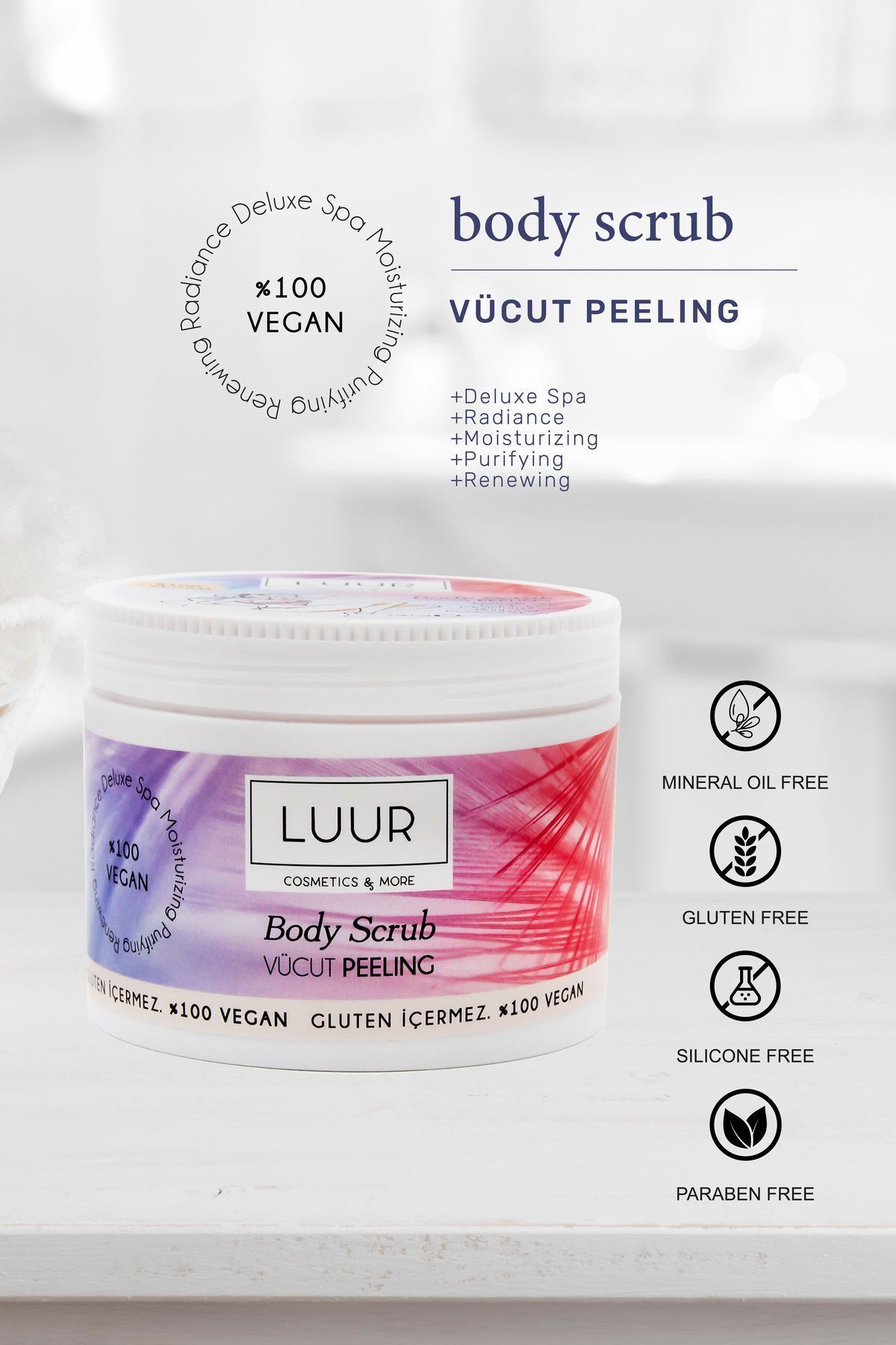 LUUR COSMETICS & MORE Vücut Peelingi Nemlendirici Arındırıcı Yenileyici ...