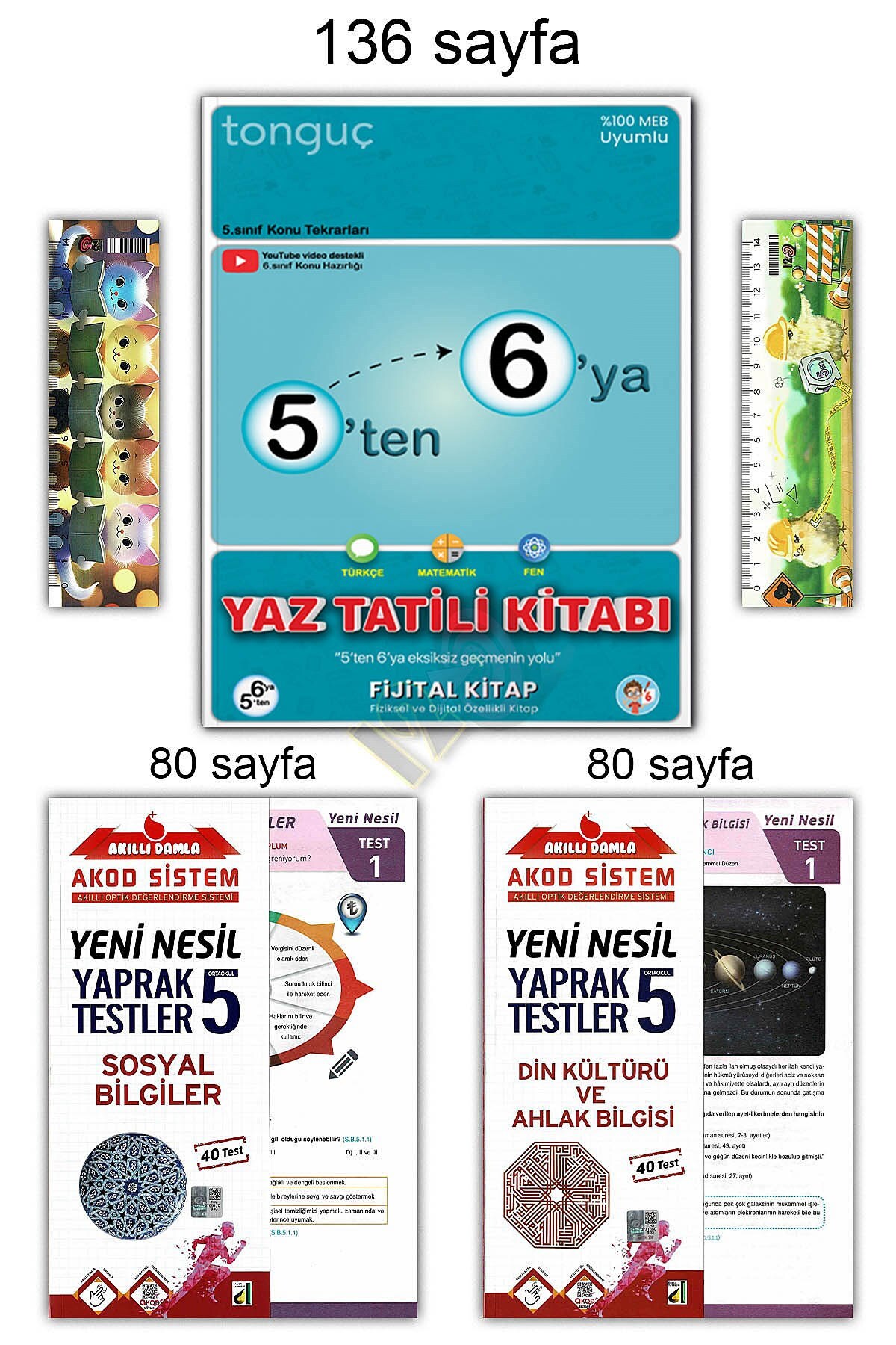 Tonguç Yayınları 5'ten 6'ya Hazırlık Yaz Tatili Kitabı 5. Sınıf Yeni ...