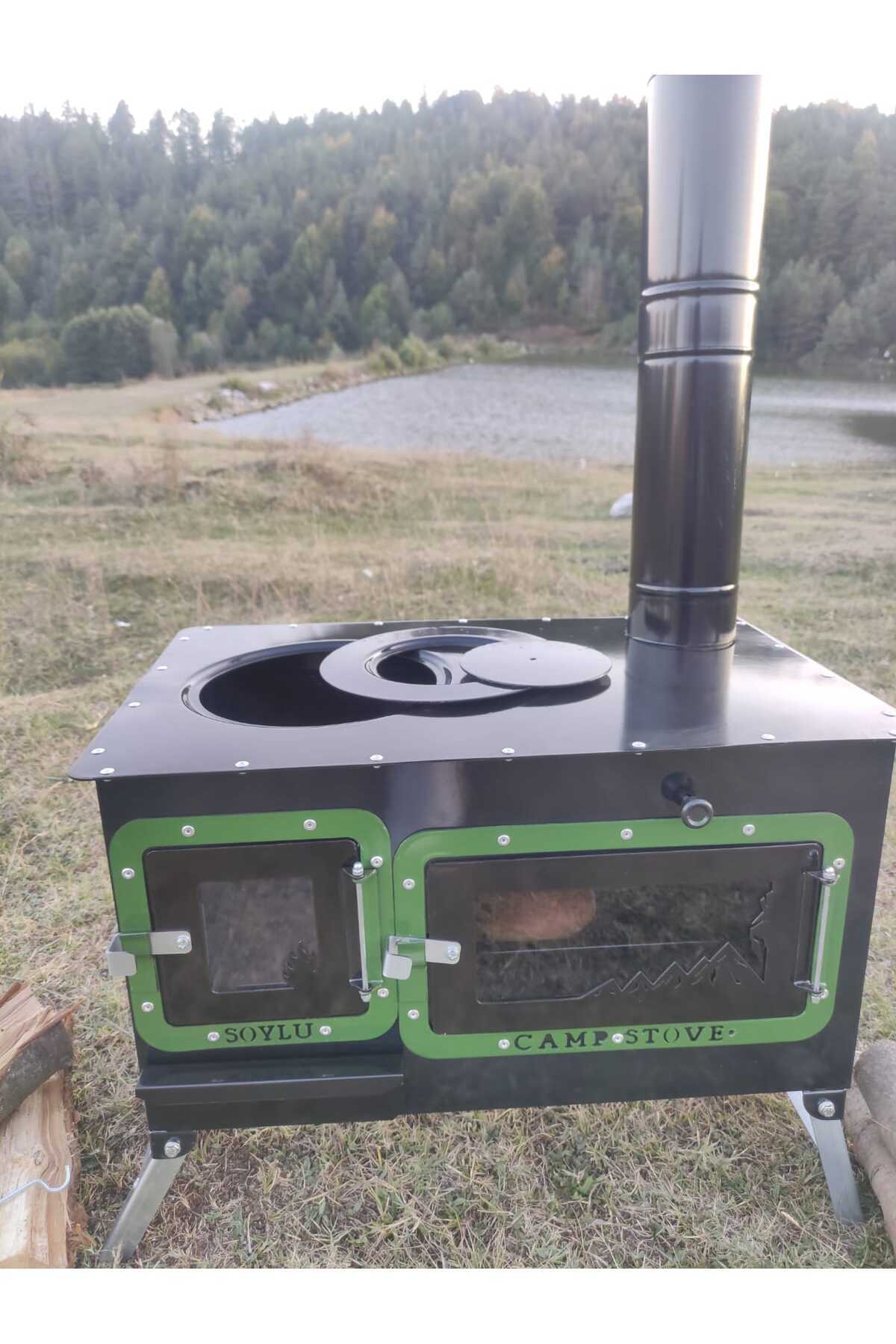 Bal-Kar Kamp Ve Çadır Sobası Kuzineli Fırınlı Odun Yakan Taşınabilir ...