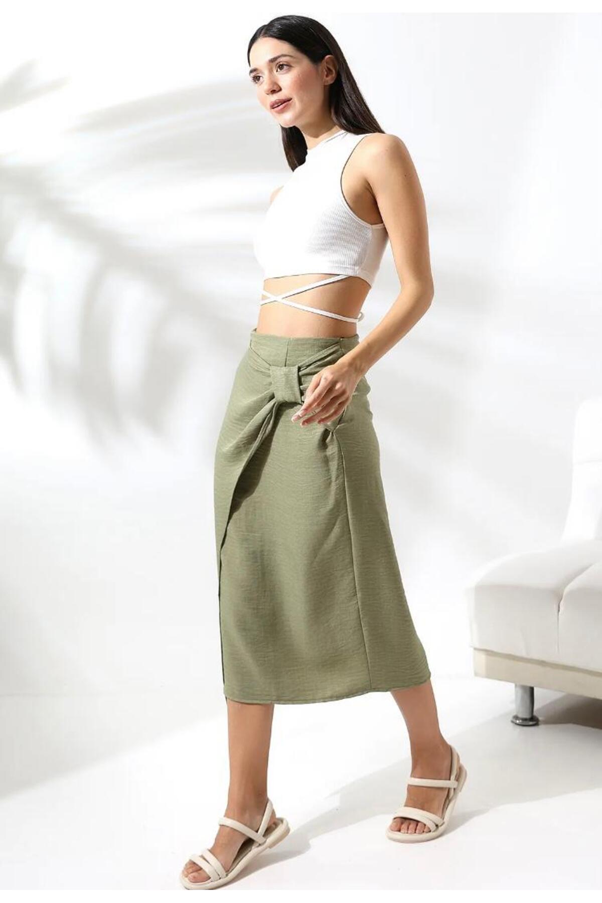 Green'DAL Fiyonk Detaylı Anvelop Etek - Fiyatı, Yorumları