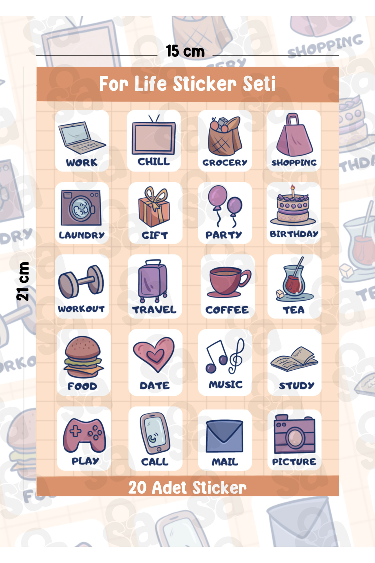 Sticker Adresim For Life Sticker Seti Planner - Ajanda -Bullet Journal ...