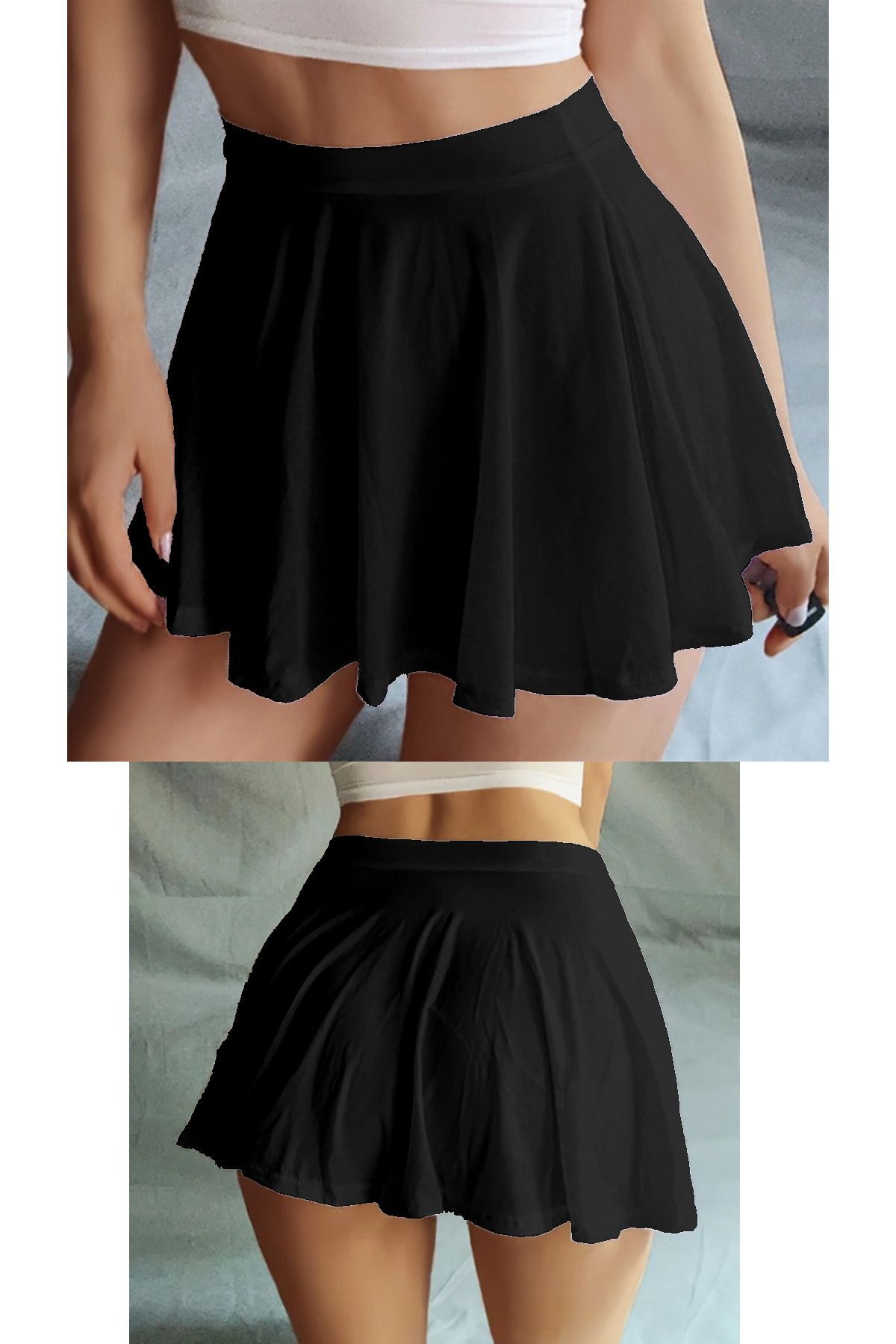 BENİMOLMALI Beli Lastikli Etek Mini Etek Full Likra Etek Çan Etek Beli ...