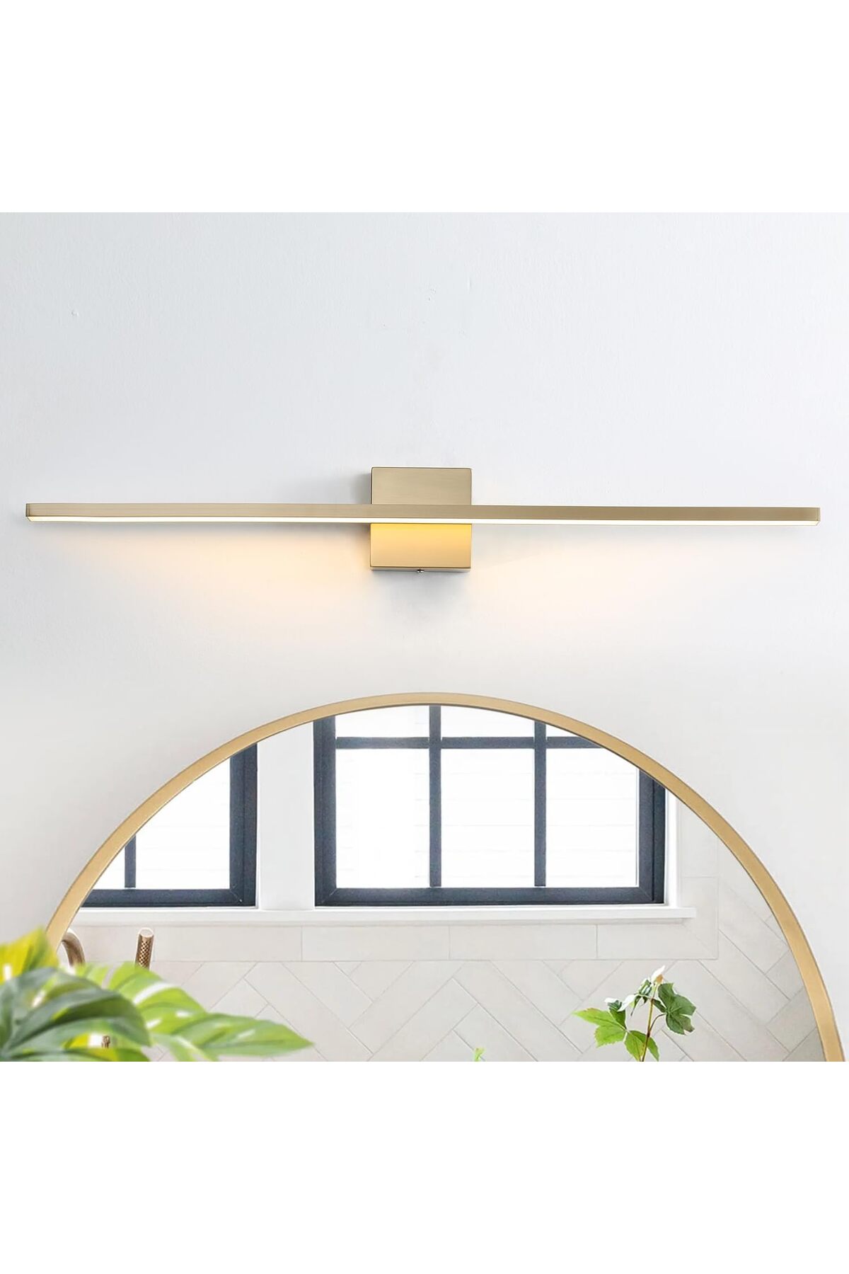 astricon Pilli LED Modern Duvar Aplik ESKİTME GOLD 3000K Banyo Aynası ...