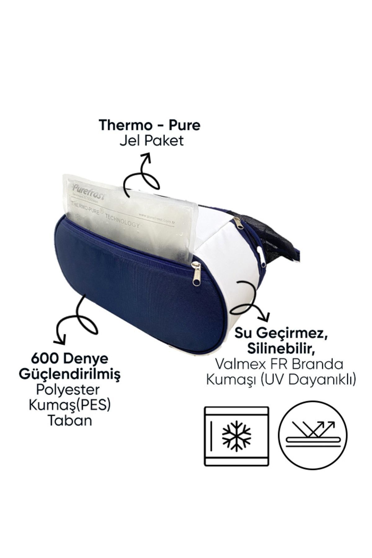 PUREFROST PF12 Elektriksiz&Buzsuz Soğutucu Termal Seyahat Plaj Çantası ...