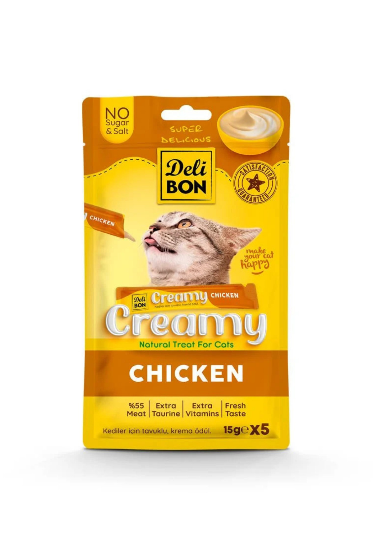 Delibon Creamy Kedi Ödül Maması Tavuklu 15gr 5li Paket Fiyatı ...