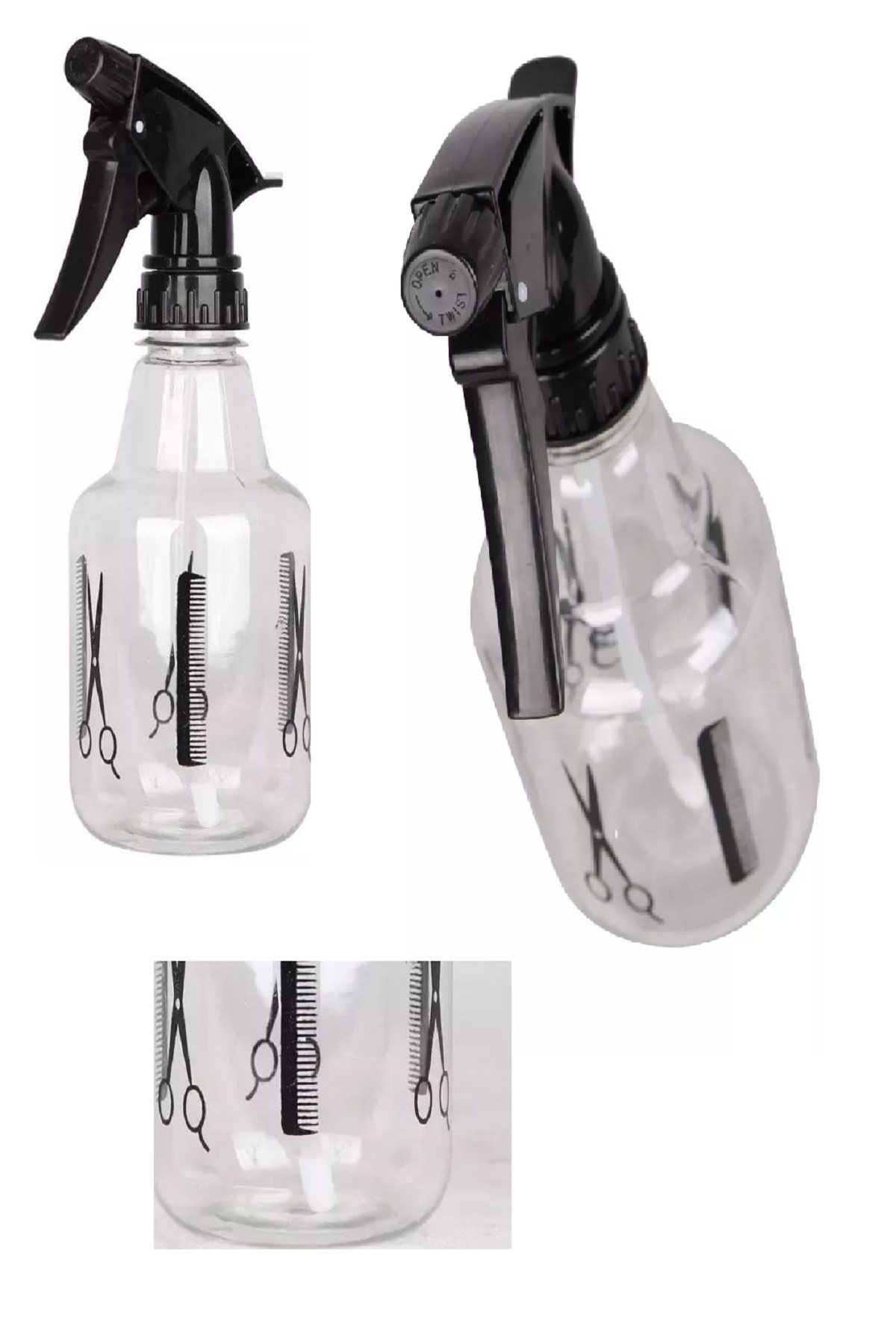 EGATOPTAN Profesyonel Berber Kuaför Sprey Tetikli Püskürtücü Şeffaf Boş ...