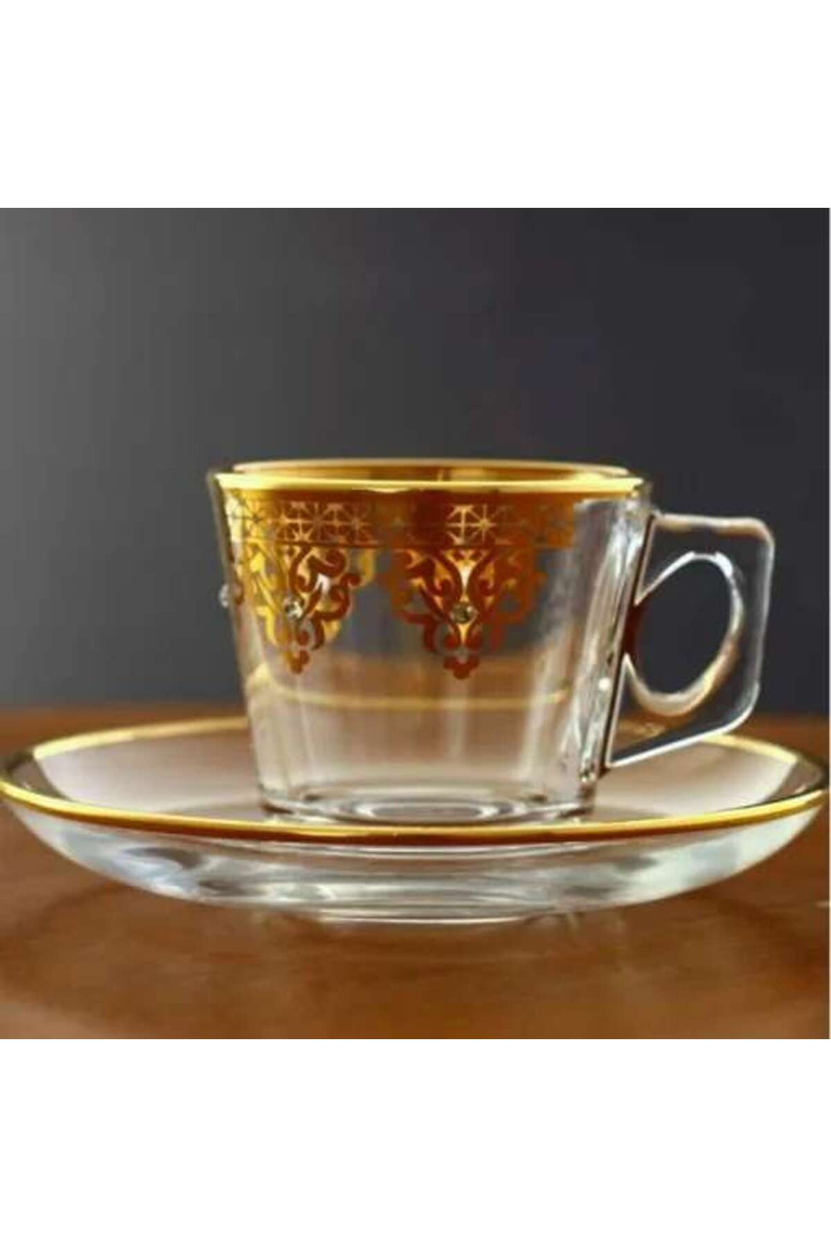 İnova Home Decor Espresso Boy Gold Renk Altı Kişilik Fincan Takımı ...