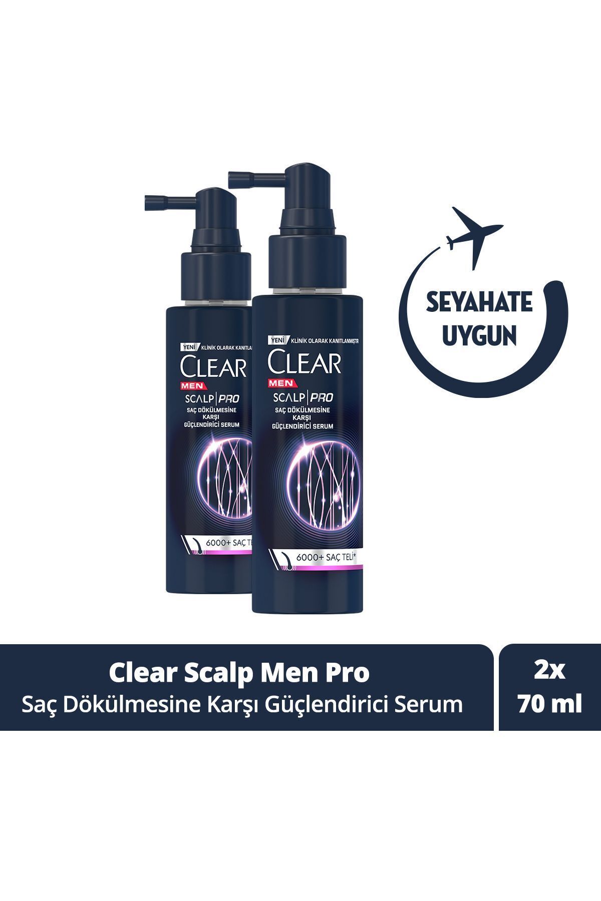 Clear Men Scalp Pro Güçlendirici Serum Saç Dökülmesine Karşı 70 ml X2 ...