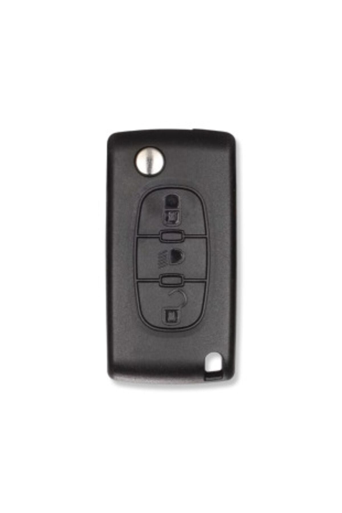 GMA KEYS Peugeot 407-sustalı 3 Buton Pil Yataklı Anahtar Kumanda Kabı ...