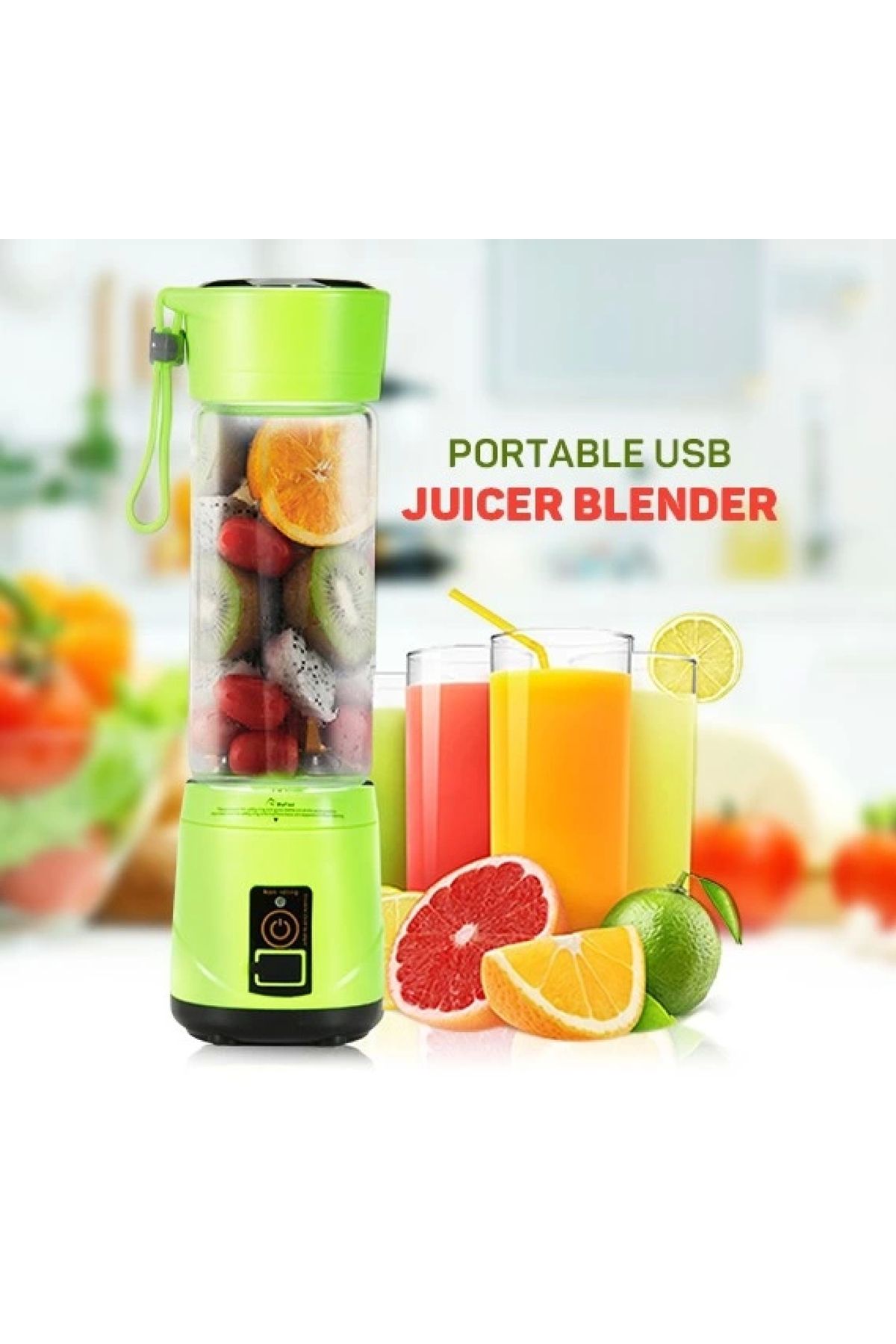 Genel Markalar Portatif Taşınabilir El Blender 380 ml Usb Şarjlı Yeşil ... Genel Markalar Portatif Taşınabilir El Blender 380 ml Usb Şarjlı Yeşil ...