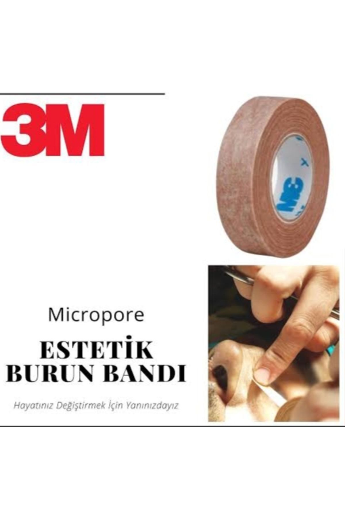 3M Micropore Burun Bandı Tıbbi Kağıt Sırtlı Cerrahi Flaster Fiyatı ...