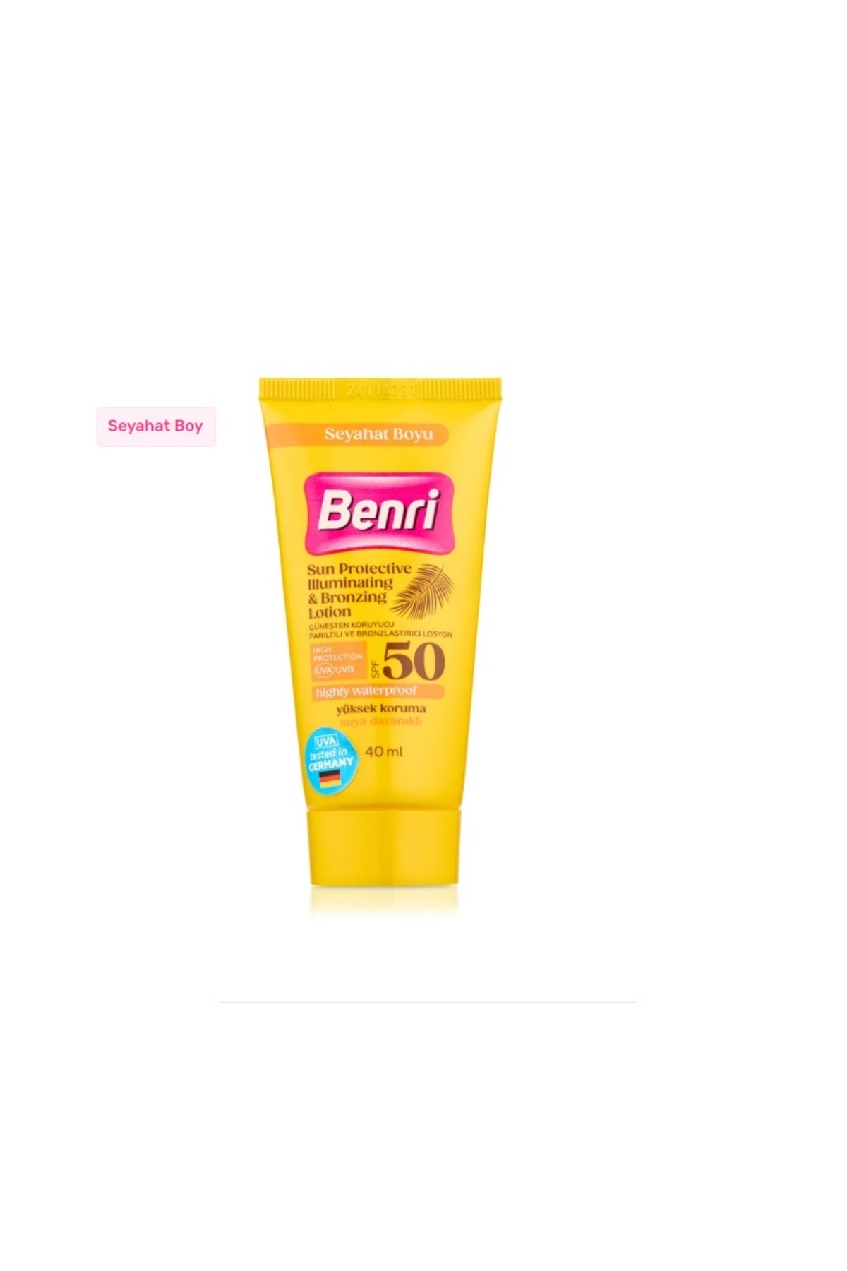 Benri Güneşten Koruyucu Parıltılı ve Bronzlaştırıcı Losyon 50SPF 40 ml ...