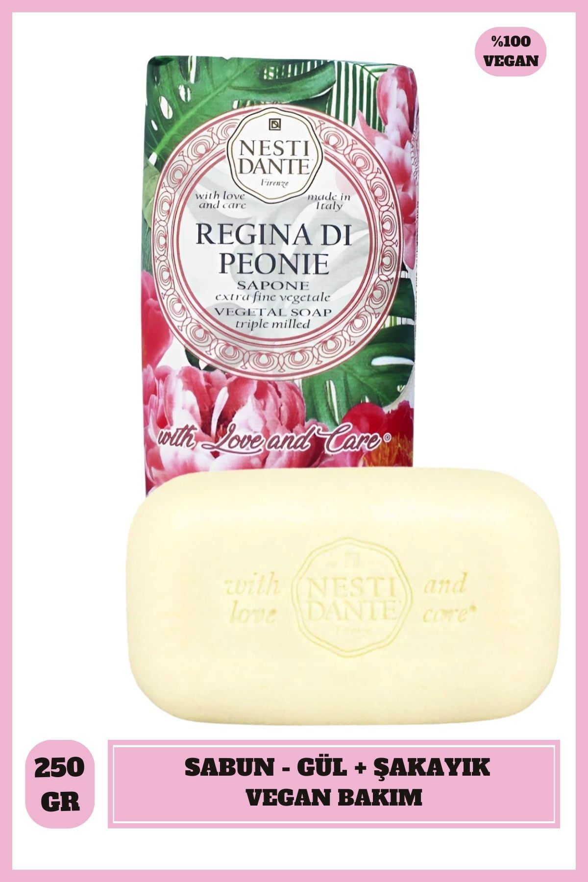 Nesti Dante Sabun With Love and Care Regina di Peonie Çiçeksi Vegan ...